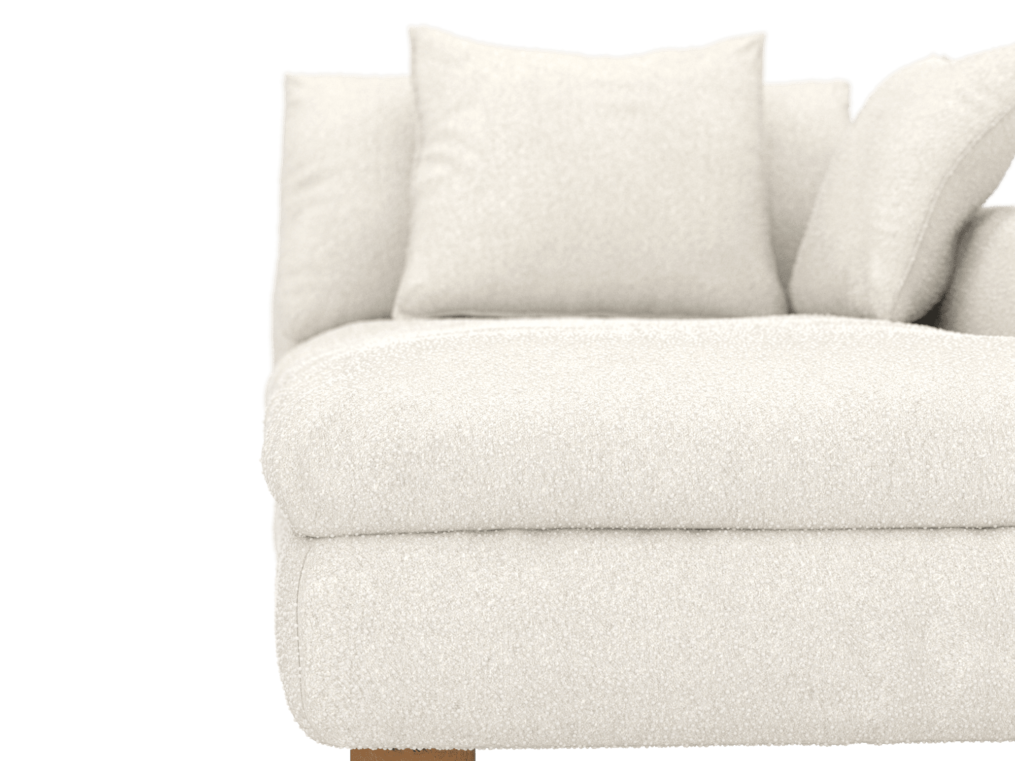 Buy Tully MKII Boucle Ivory Sofa Module Chaise RAF - James Lane Australia