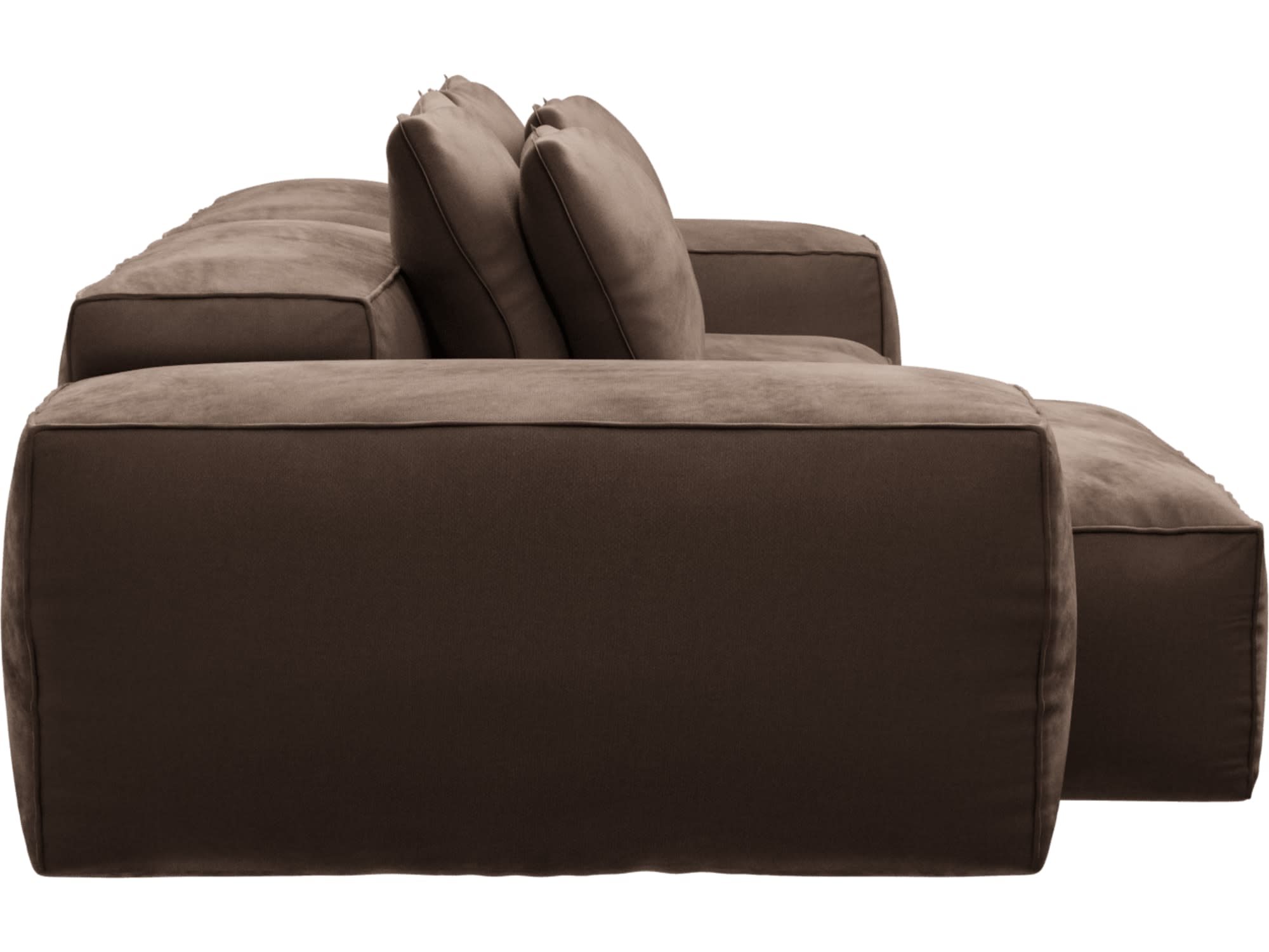 Buy Riley Muse Chocolate Modular Sofa - 2 Seater Chaise - James Lane Australia