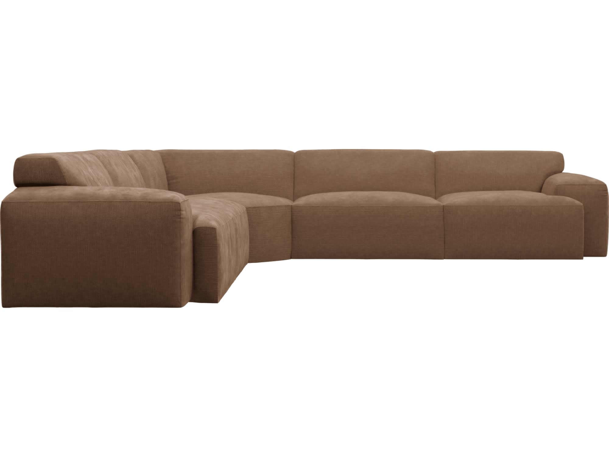 Buy Copenhagen Tribute Chestnut Sofa - 5 Seater Wedge Corner Sofa ...
