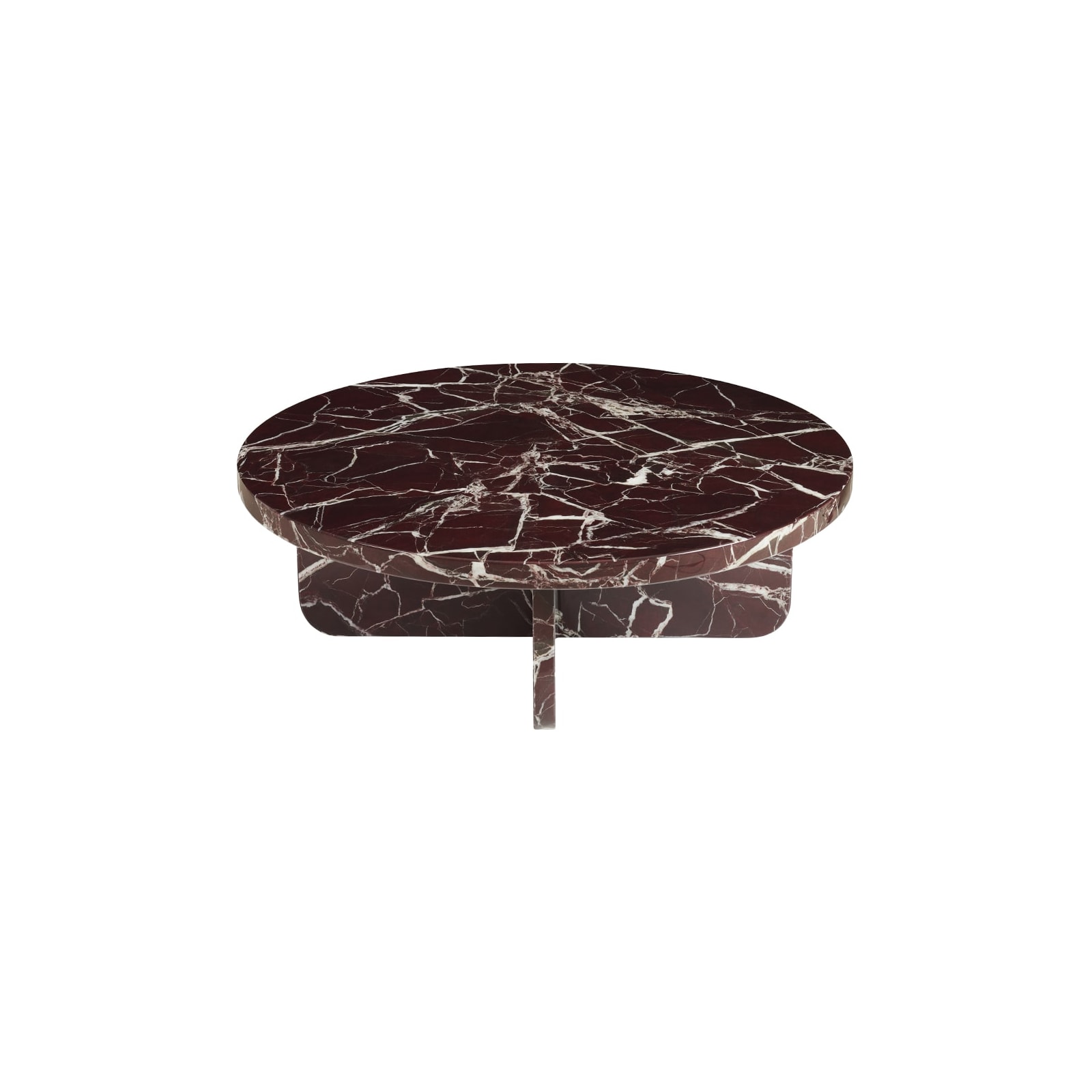 Buy Circe Coffee Table Rosso Marble - 90 cm - Elme Living Australia