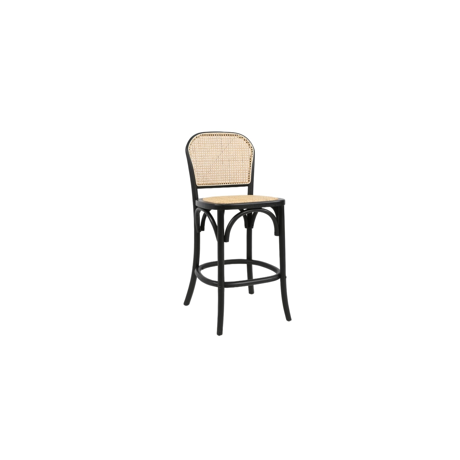 Buy Laguna Counter Stool Black/Natural - Elme Living Australia
