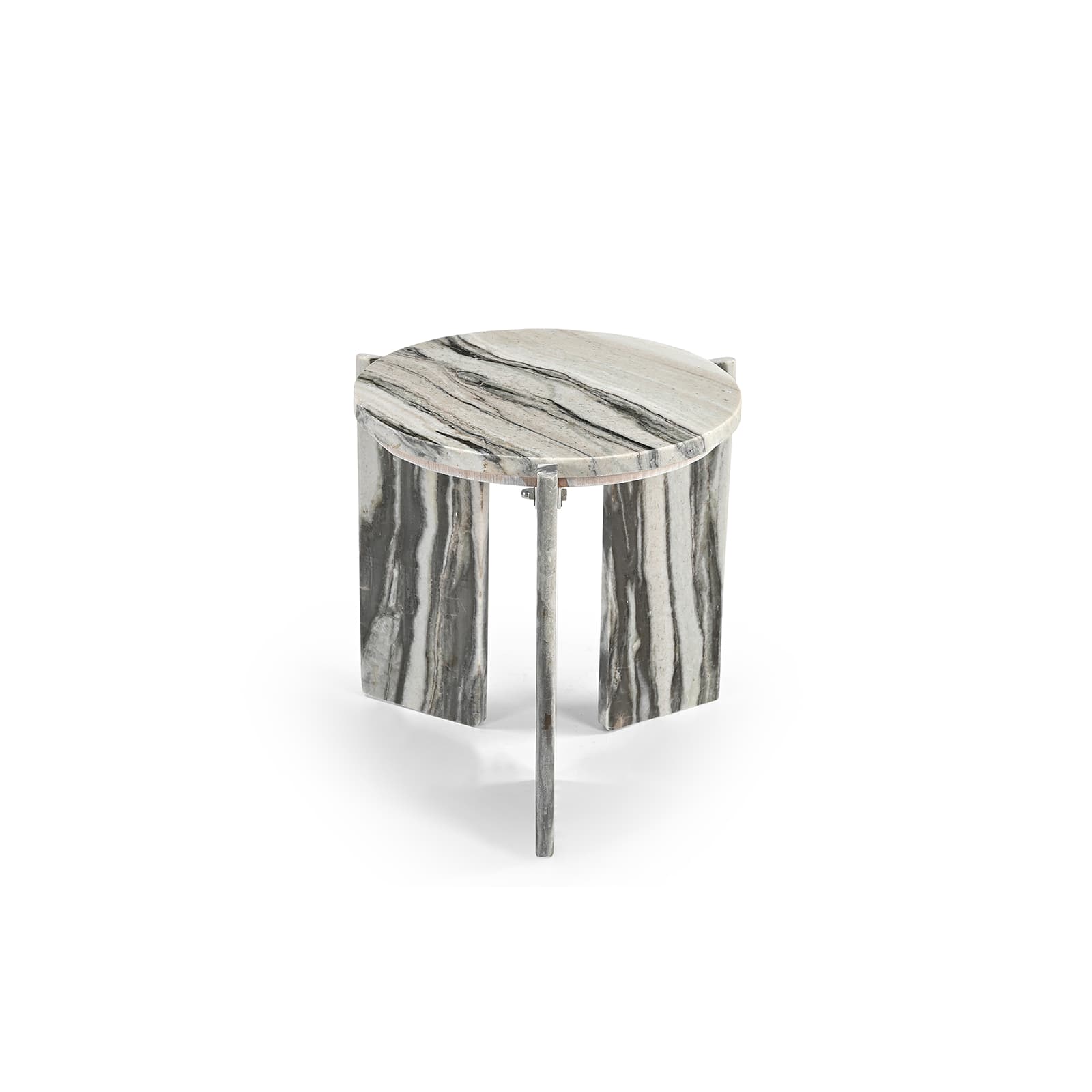 Buy Capello Panda White Marble Side Table - James Lane Australia