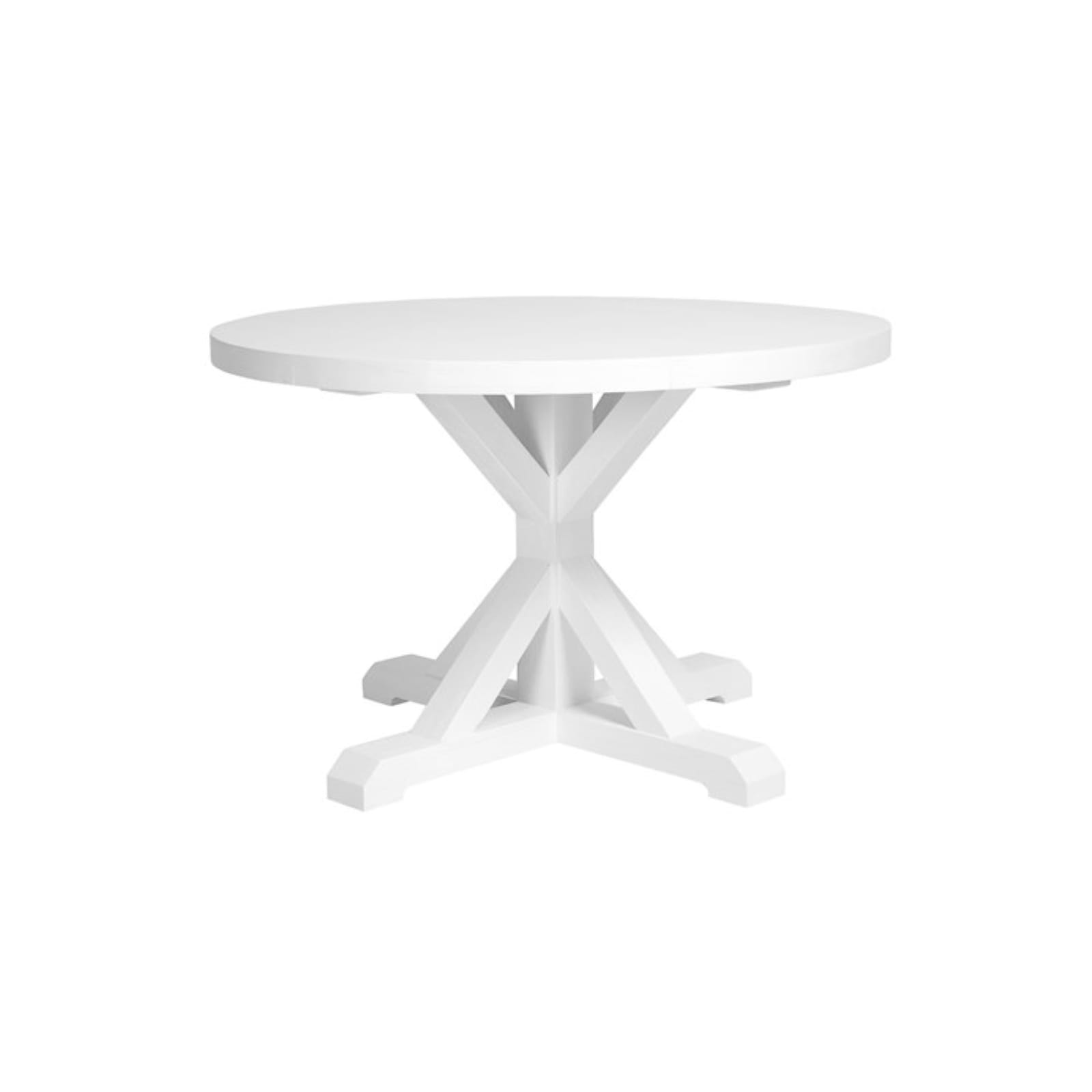 Buy Deckler Round Dining Table White - 120 x 120 x 77cm - Elme Living ...