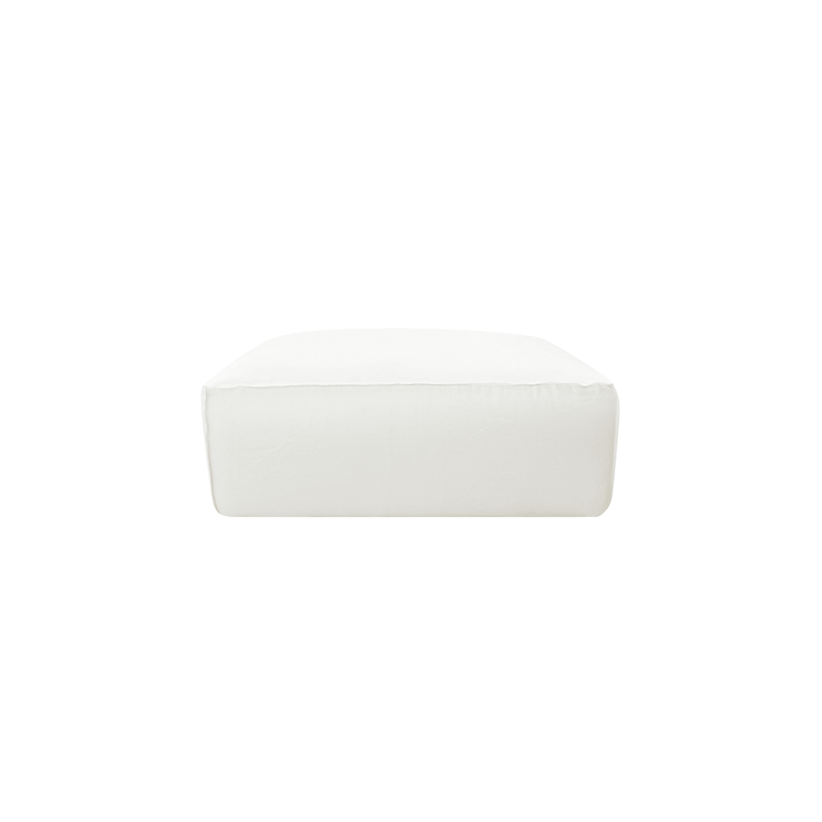 Buy Riley Linen Pure White Modular Small Ottoman - Elme Living Australia