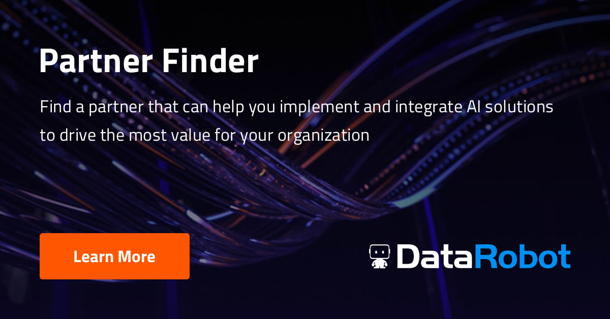 Partner Finder | DataRobot AI Platform