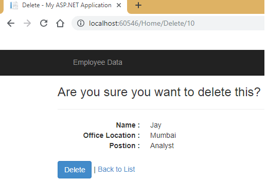 Performing Crud Operation In Aspnet Mvc Using Entity Framework Qa With Experts