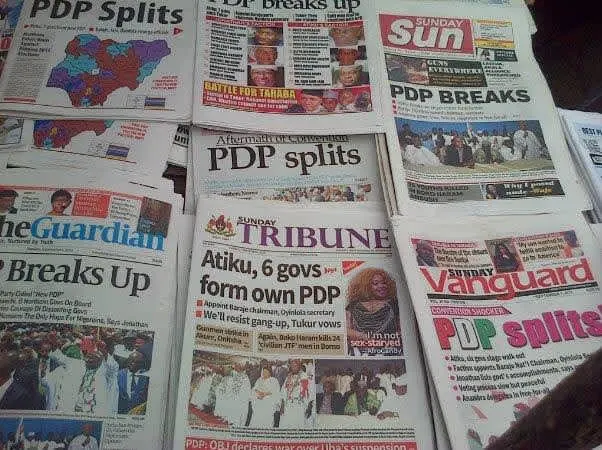 What’s Happening In Nigeria: Top Nigerian Newspapers Headline Today ...