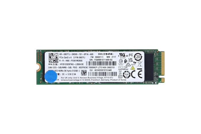 95TFJ Dell 512GB NVMe Gen3 M.2 2280 Solid State Drive