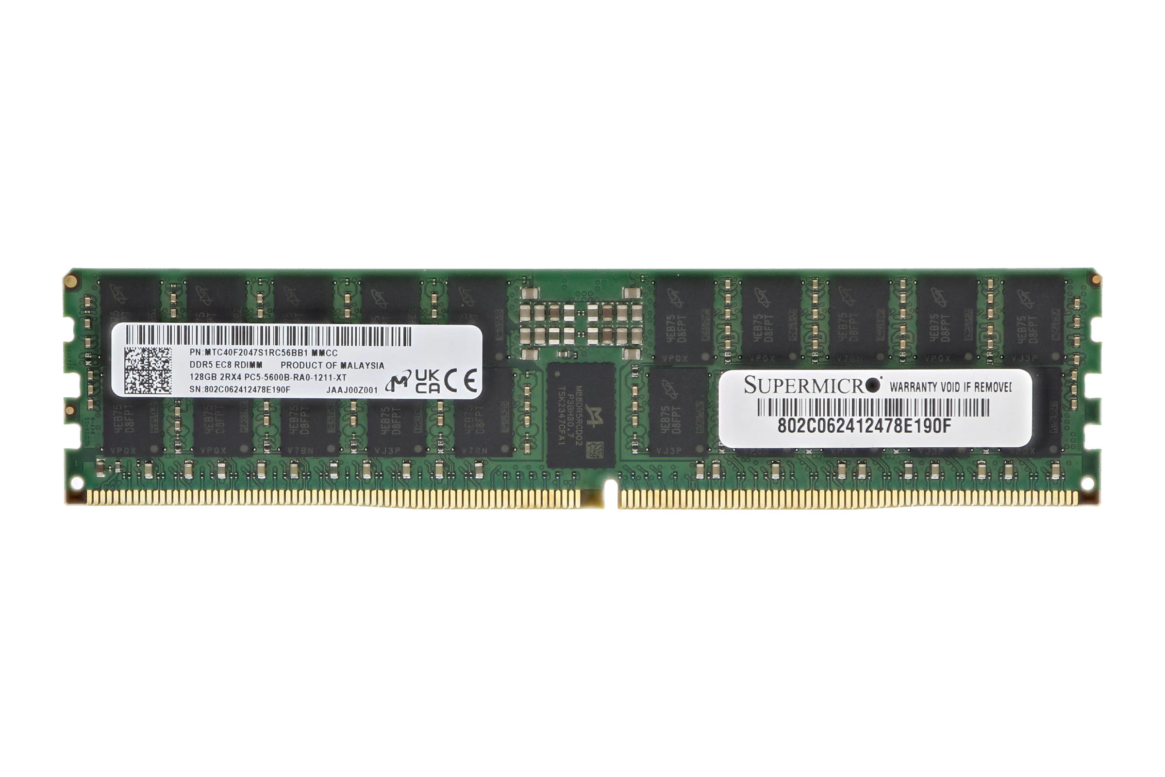 Supermicro 128GB PC5-5600B-R 2Rx4 EC8 MEM-DR512PC-ER56