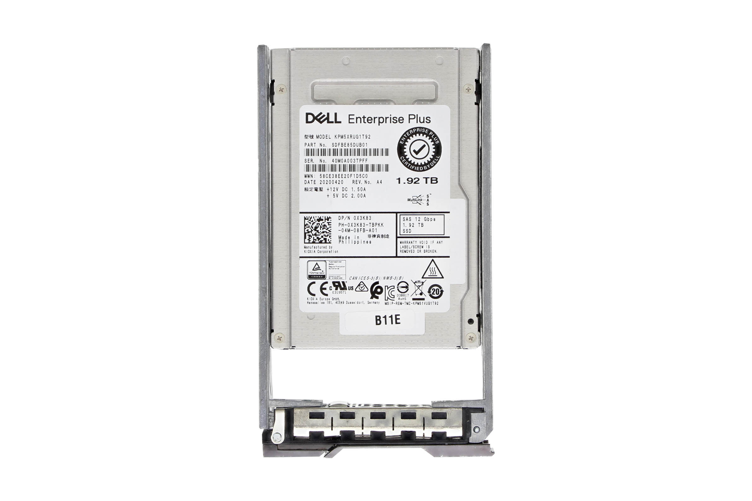 X3K83 Compellent 1.92TB SAS 2.5" 12Gbps Read Intensive Solid State Drive