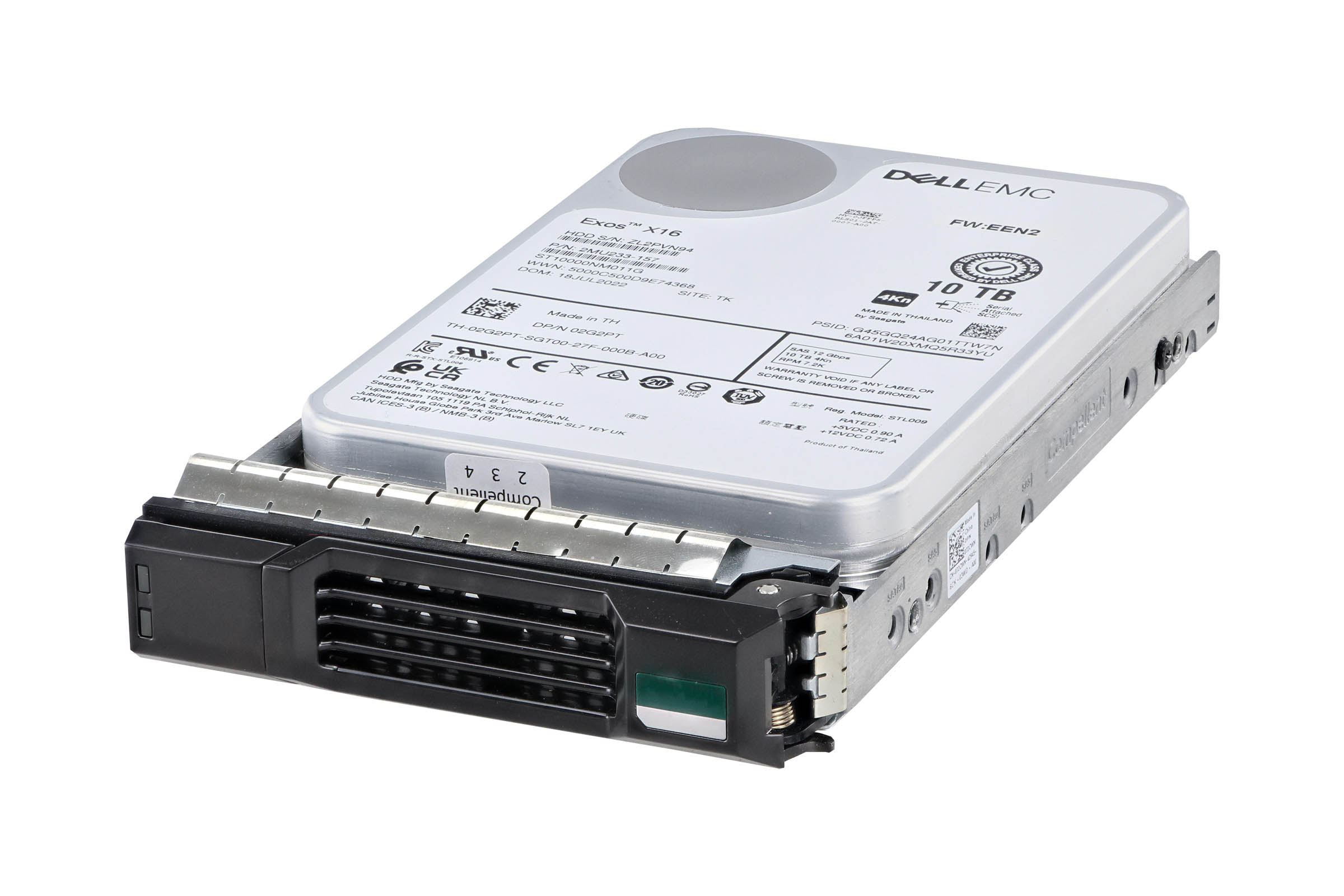 2G2PT Compellent 10TB 7.2k SAS 3.5" 12Gbps 4kn Hard Drive