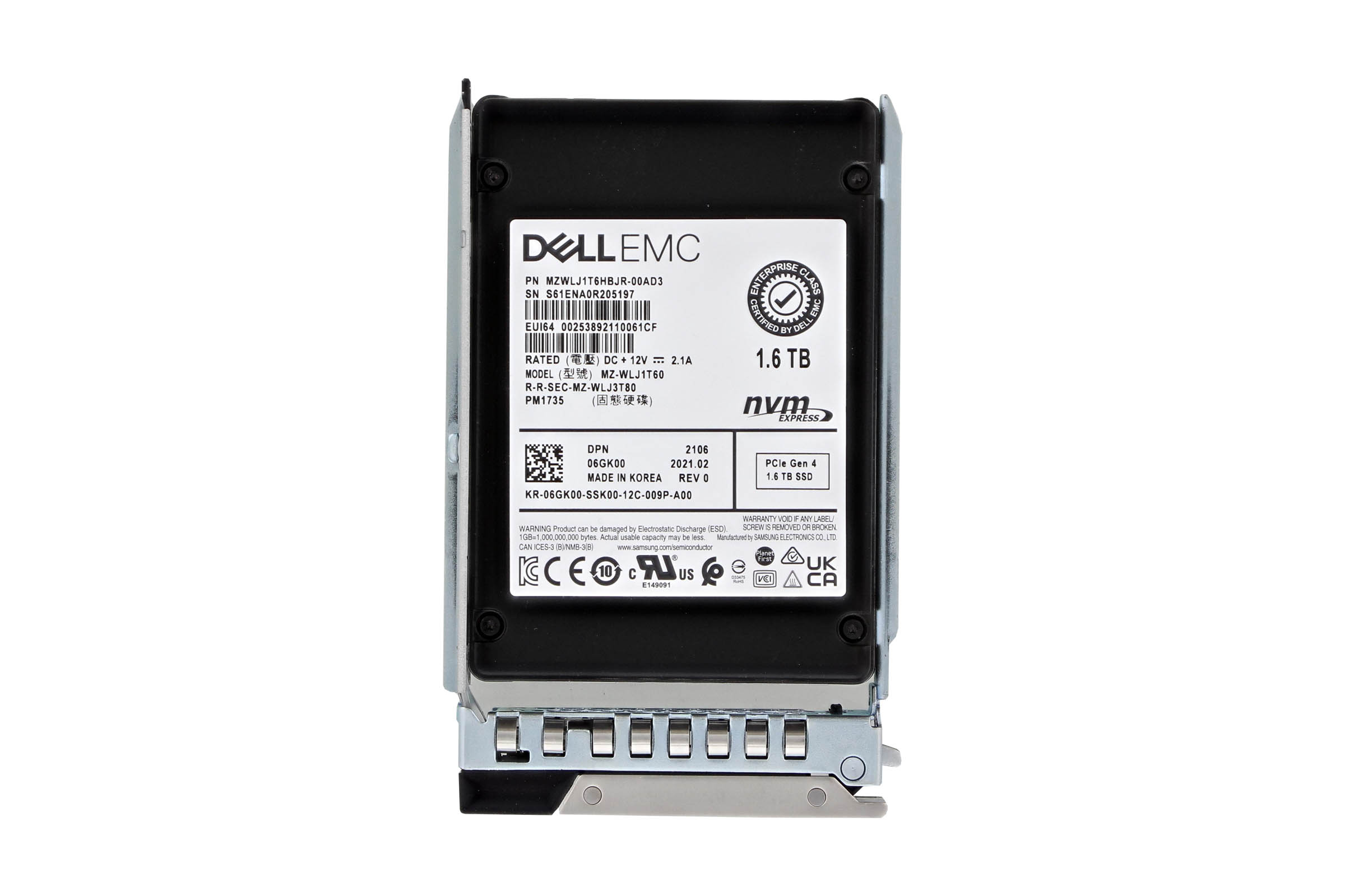 Dell 1.6TB PCIe NVMe Gen4 2.5" SSD 6GK00 | Buy Online