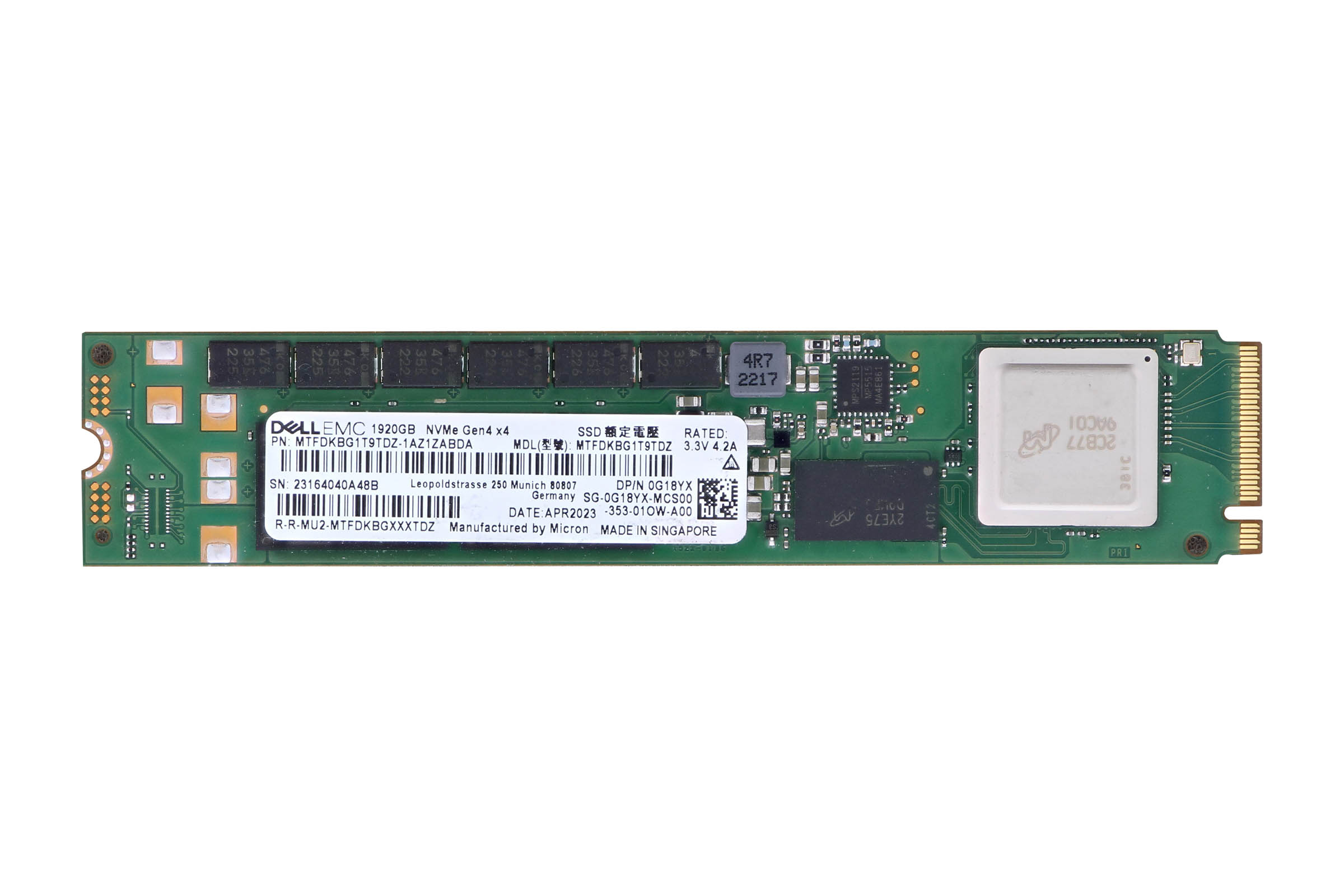 Dell 1.92TB PCIe NVMe Gen4 M.2 22110 SSD G18YX | Buy Online
