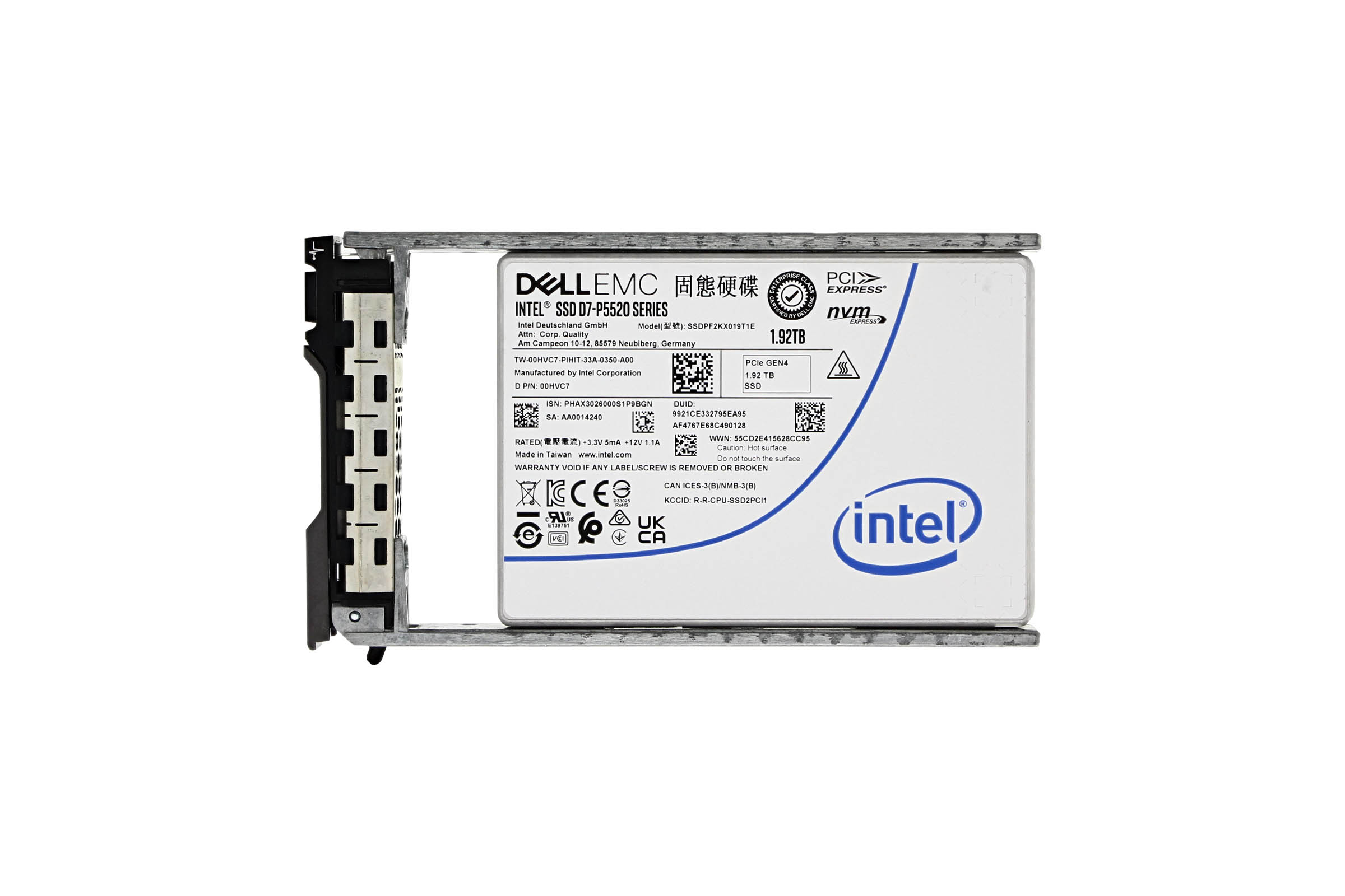 Dell 1.92TB PCIe NVMe Gen4 2.5" SSD 0HVC7 | Buy Online