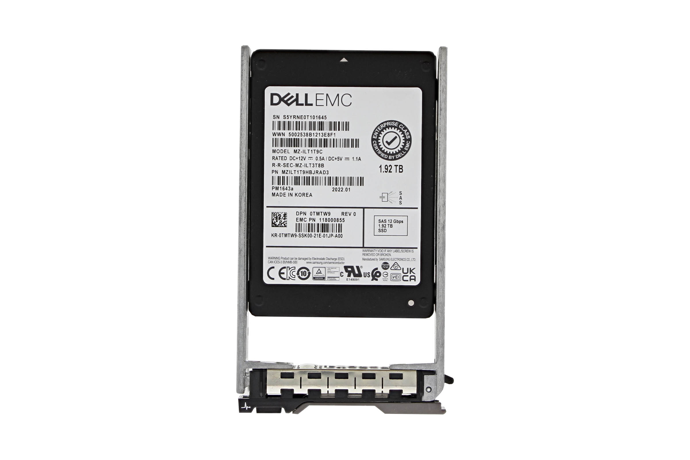 Dell 1.92TB SAS 2.5" 12G Refurbished SSD TMTW9 | Buy Online