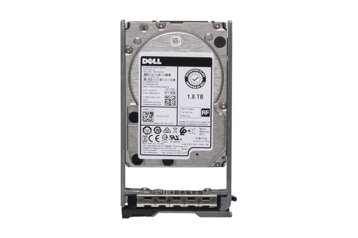 Dell 1.8TB SAS 10k 2.5" 12G New Pull Hard Drive JY57X | Buy Online