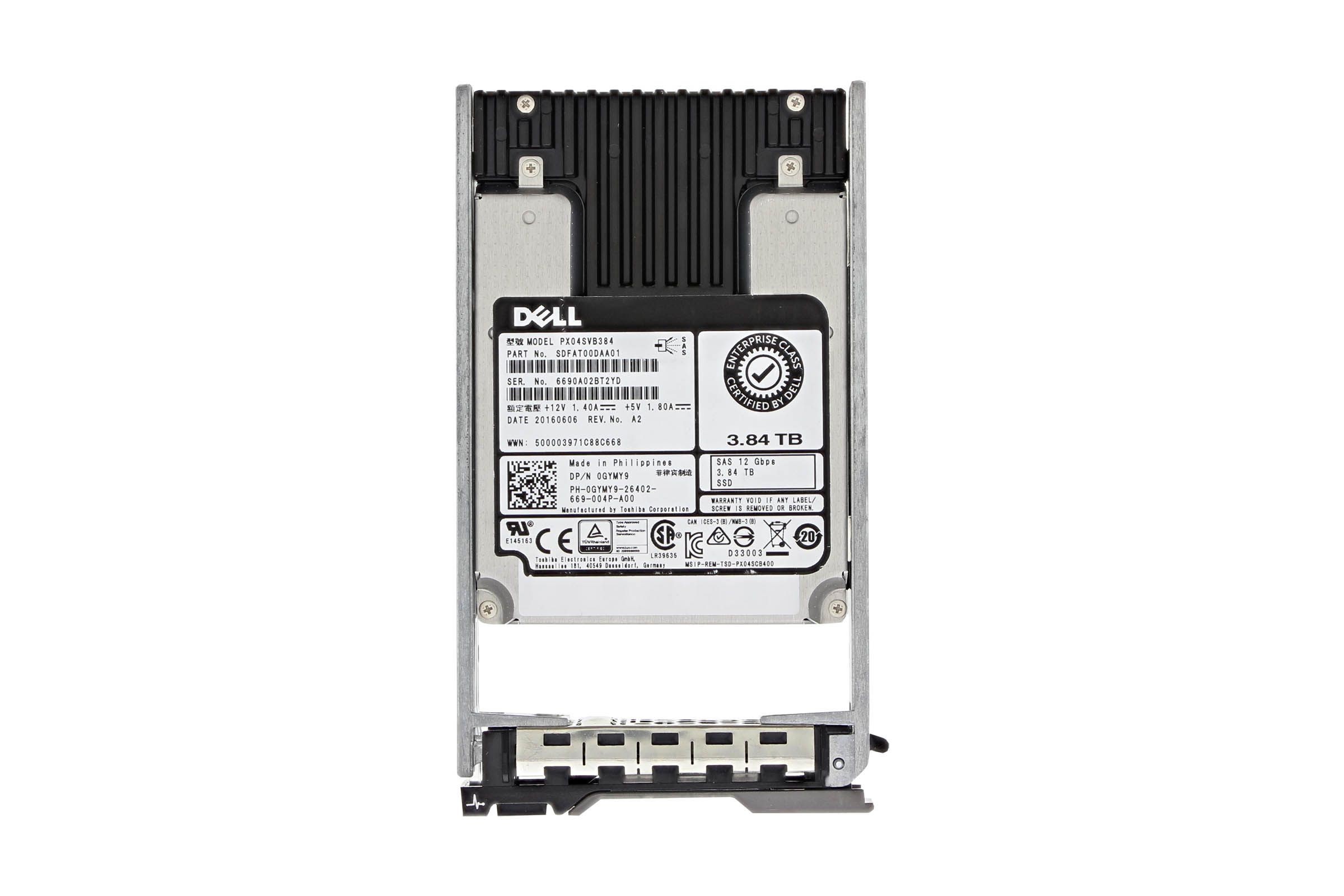 Dell 3.84TB SAS 2.5" 12G Refurbished SSD GYMY9 | Buy Online