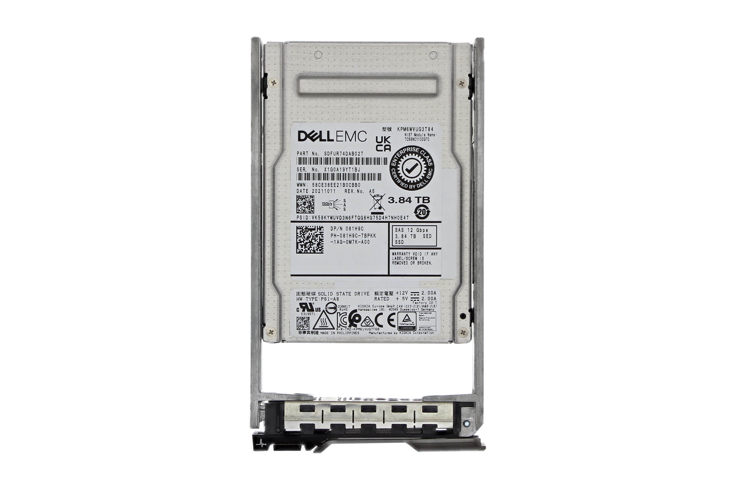 Dell 3.84TB SAS 2.5" 12G New Pull SSD 81H9C | Buy Online