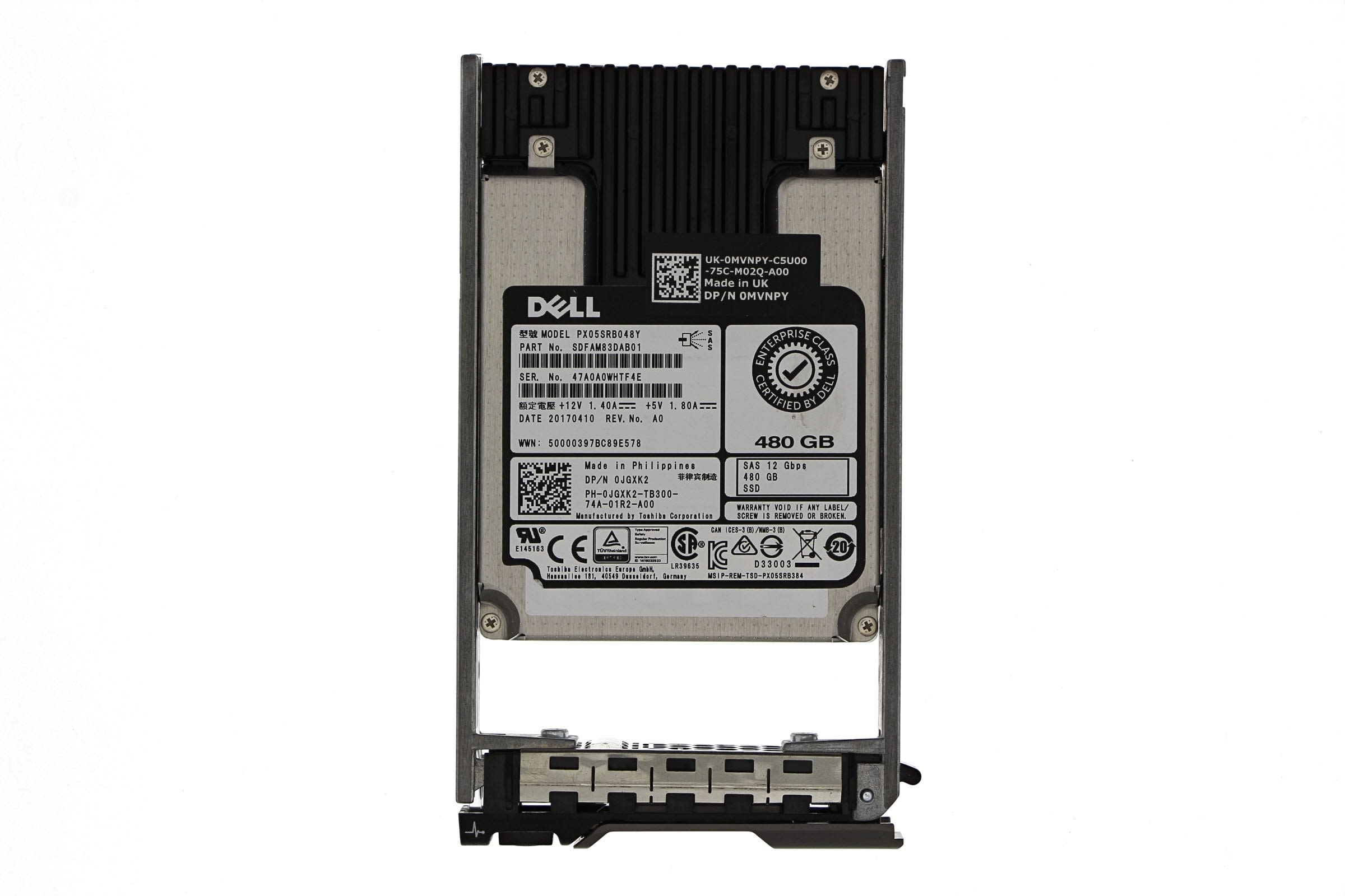 Dell 480GB SAS 2.5" 12G Refurbished SSD JGXK2 | Buy Online