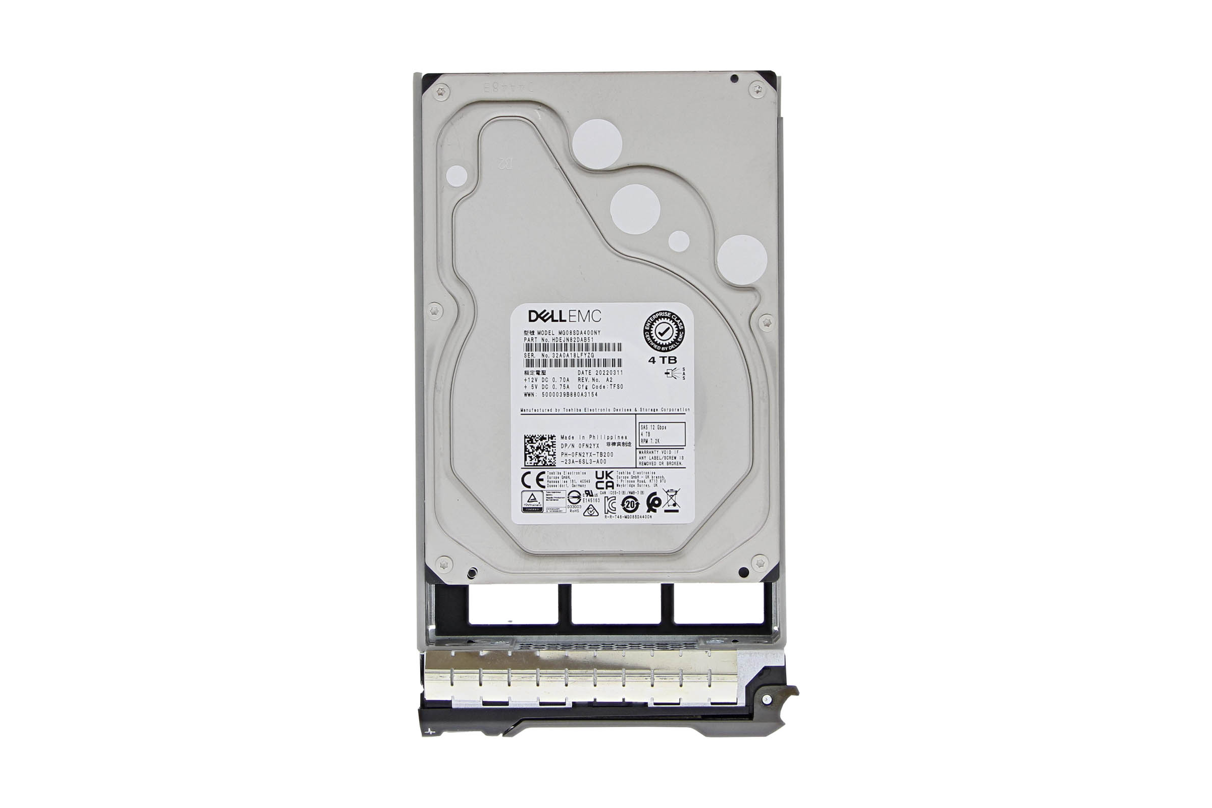 Dell 4TB SAS 3.5" 12G New Pull Hard Drive FN2YX | Buy Online