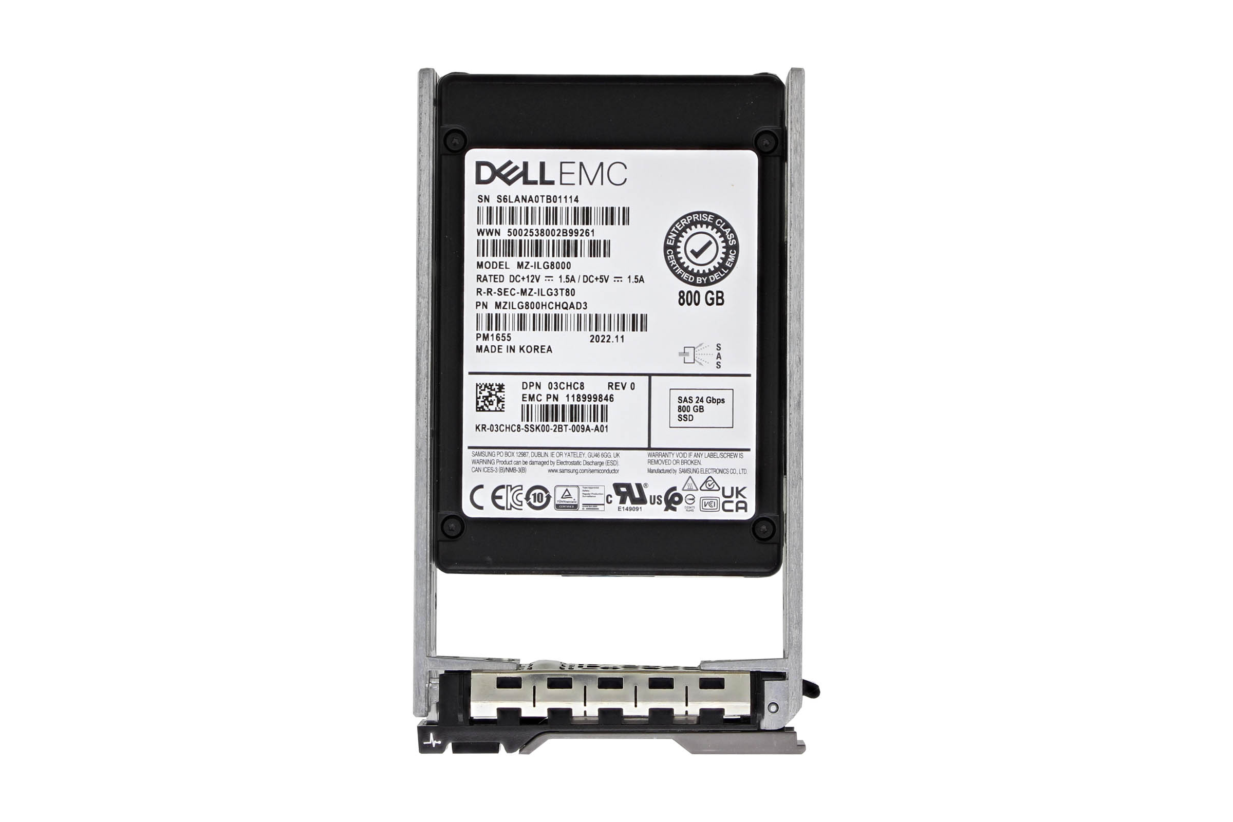 Dell 800GB SAS 2.5" 24G New Pull SSD 3CHC8 | Buy Online