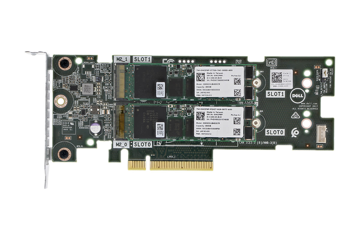 Dell PCI Boss Card with 1 x 480GB M.2 SATA Read Intensive SSDs