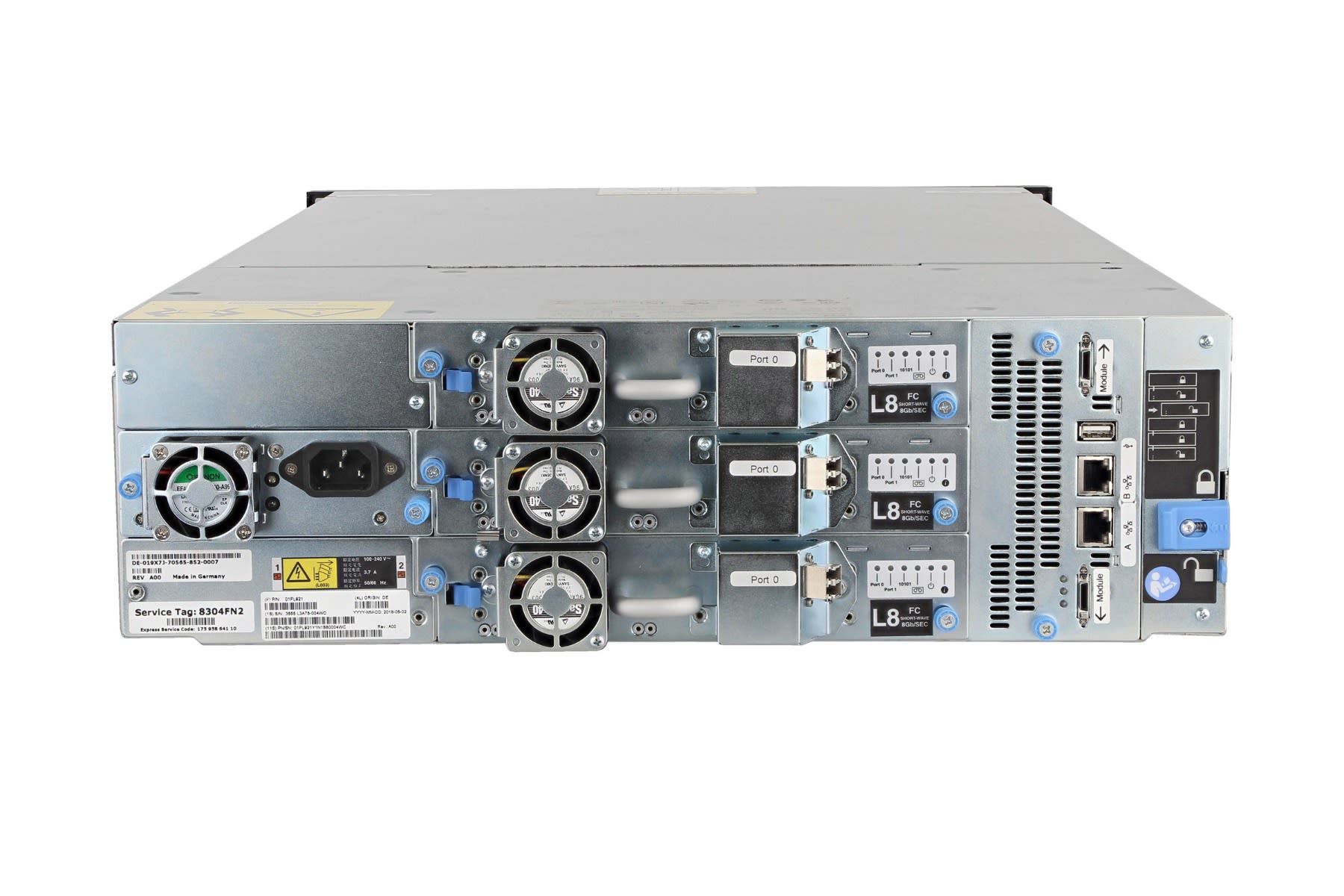 Dell Powervault ML3 with 3 x LTO-8 FC Drive