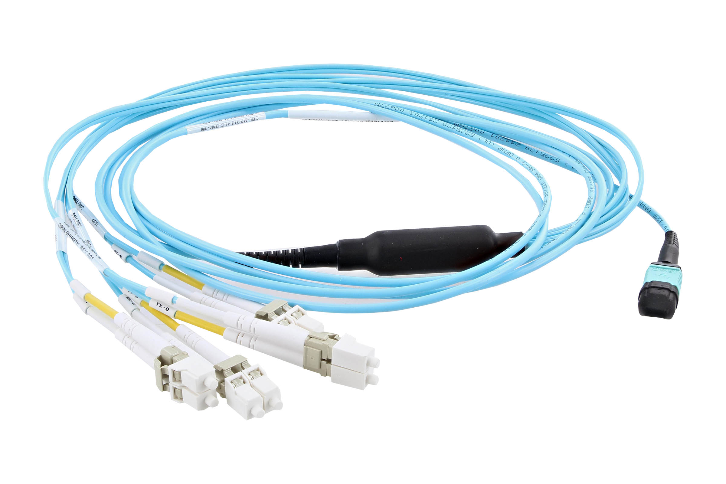 Dell OM4 MPO12 to 4 x LC Breakout Cable 3M HHW7H