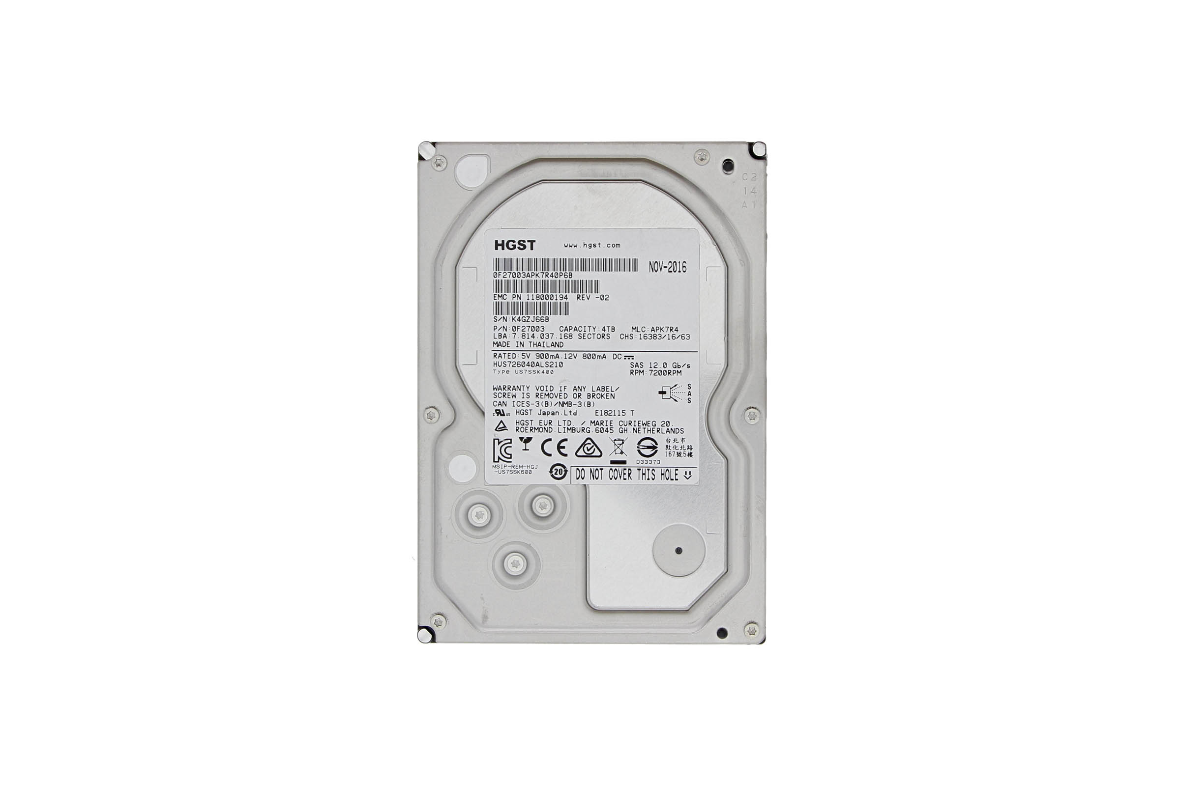 HGST 4TB SATA 7.2k 3.5" 6G Hard Drive HUS724040ALA640 | Buy Online