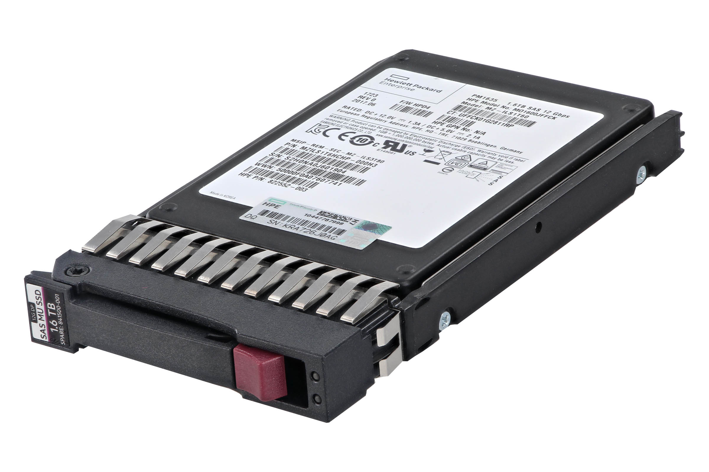 HPE MSA 1.6TB SAS 2.5" 12G SSD N9X96A 841505-001 | Buy Online