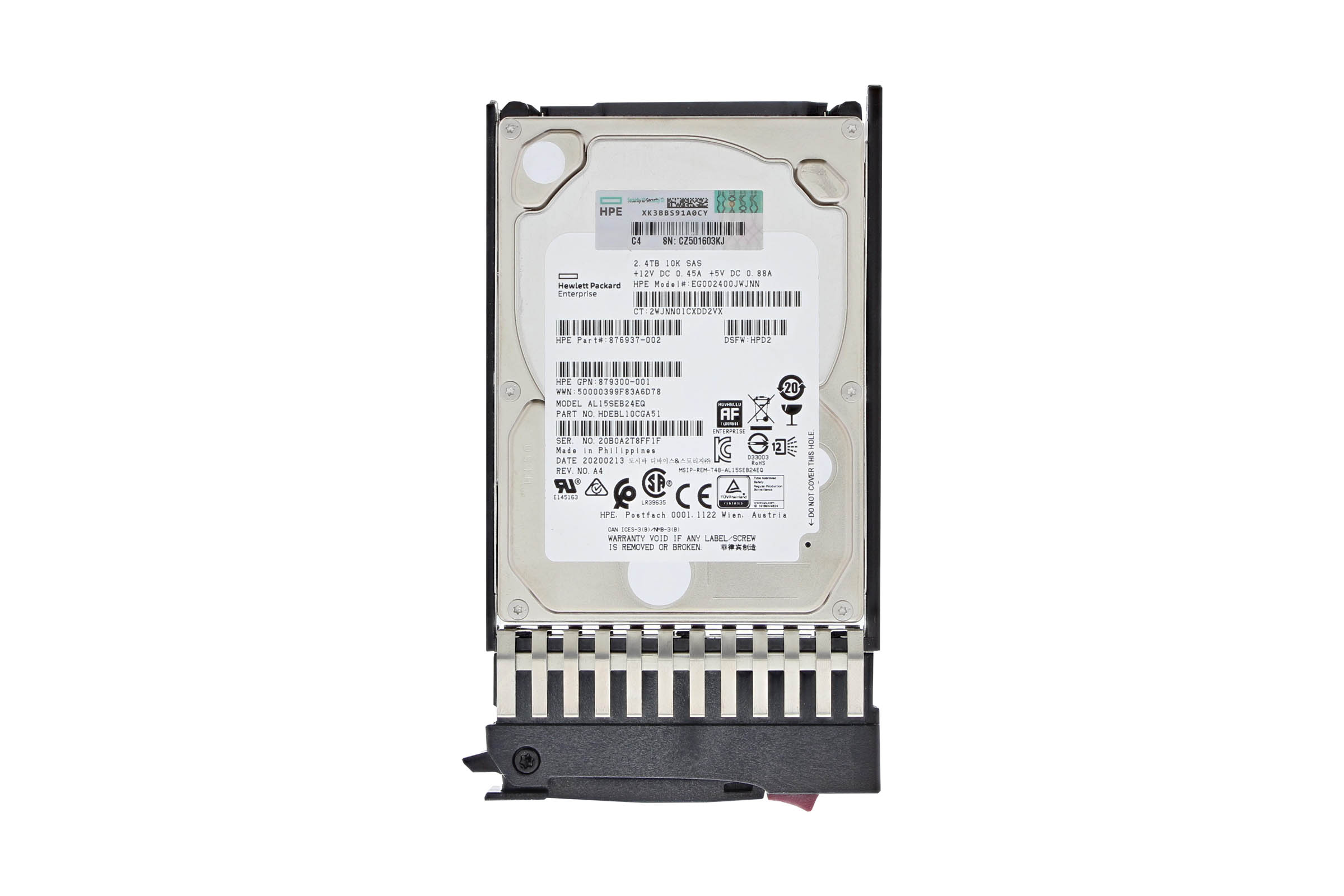 HPE MSA 2.4TB SAS 2.5" 12G HDD Q2R41A P00441-001 | Buy Online