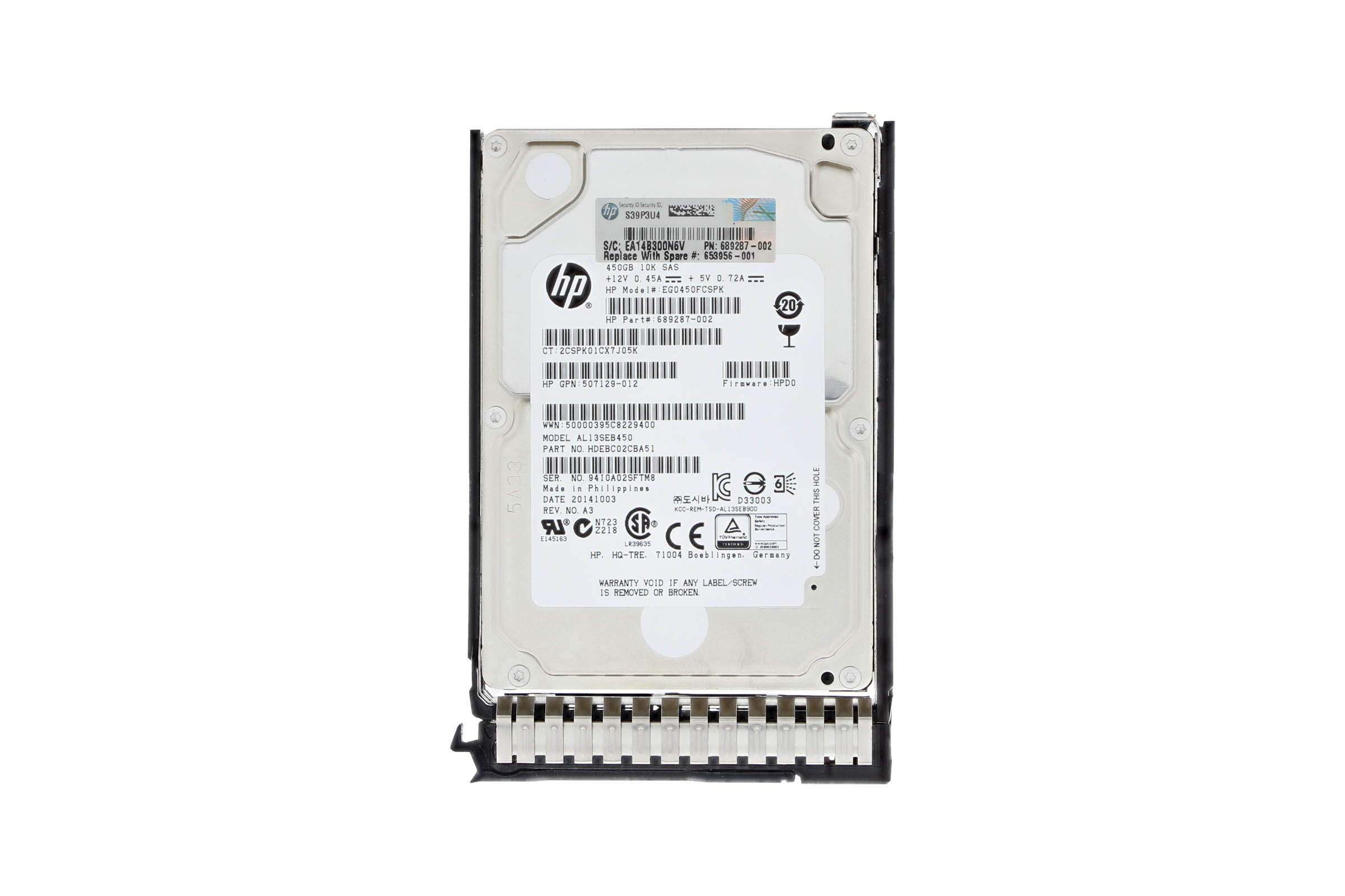 653956-001 HP 450GB 10k SAS 2.5" 6Gbps Hard Drive