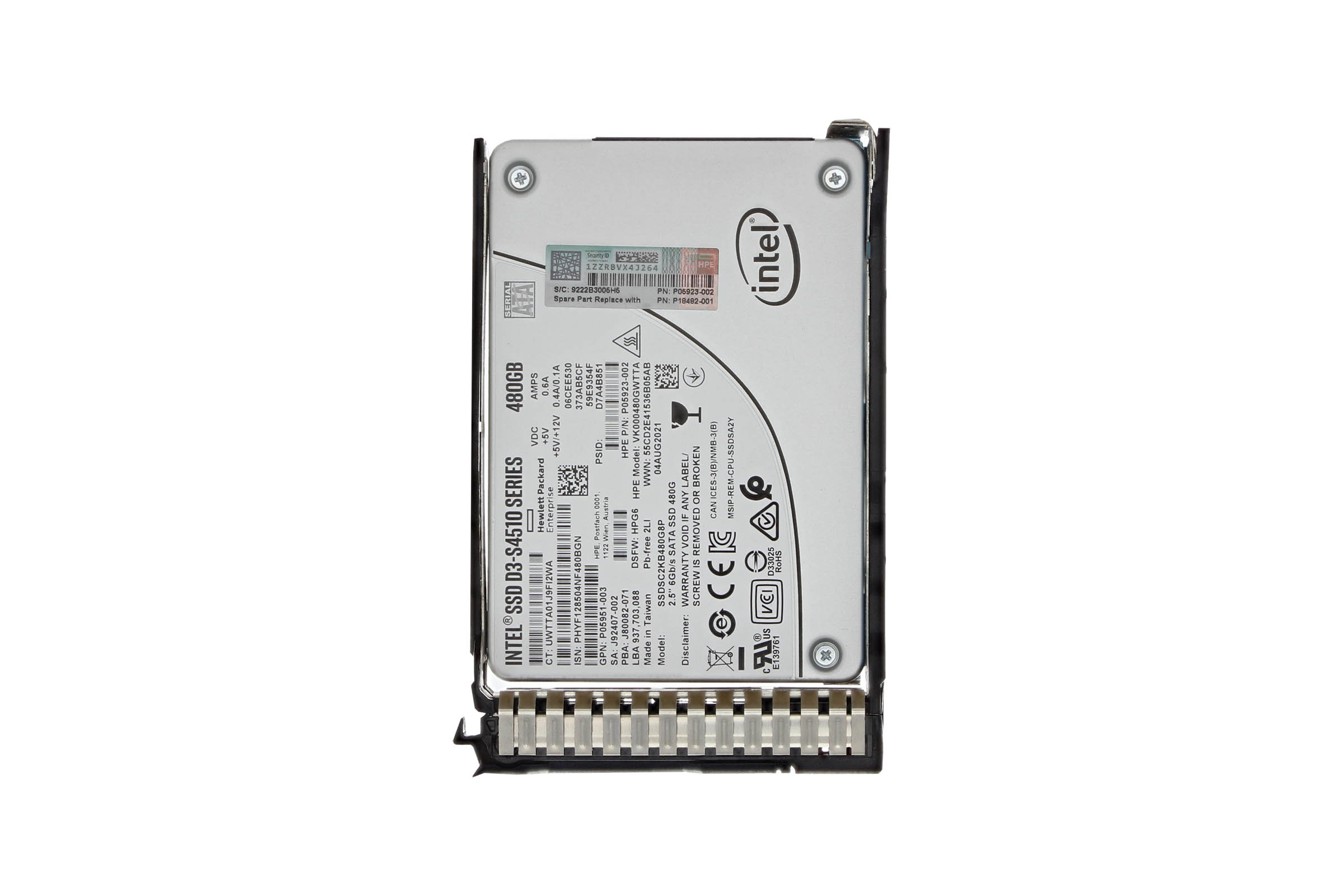 HPE 480GB SATA 2.5" 6G New Pull SSD P18482-001 | Buy Online