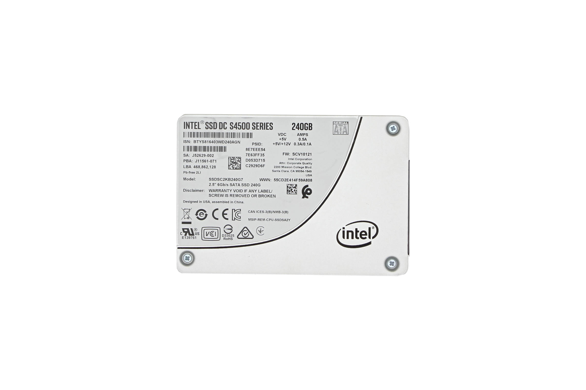 Intel 240GB SATA 2.5" 6G SSD SSDSC2KB240G7 | Buy Online