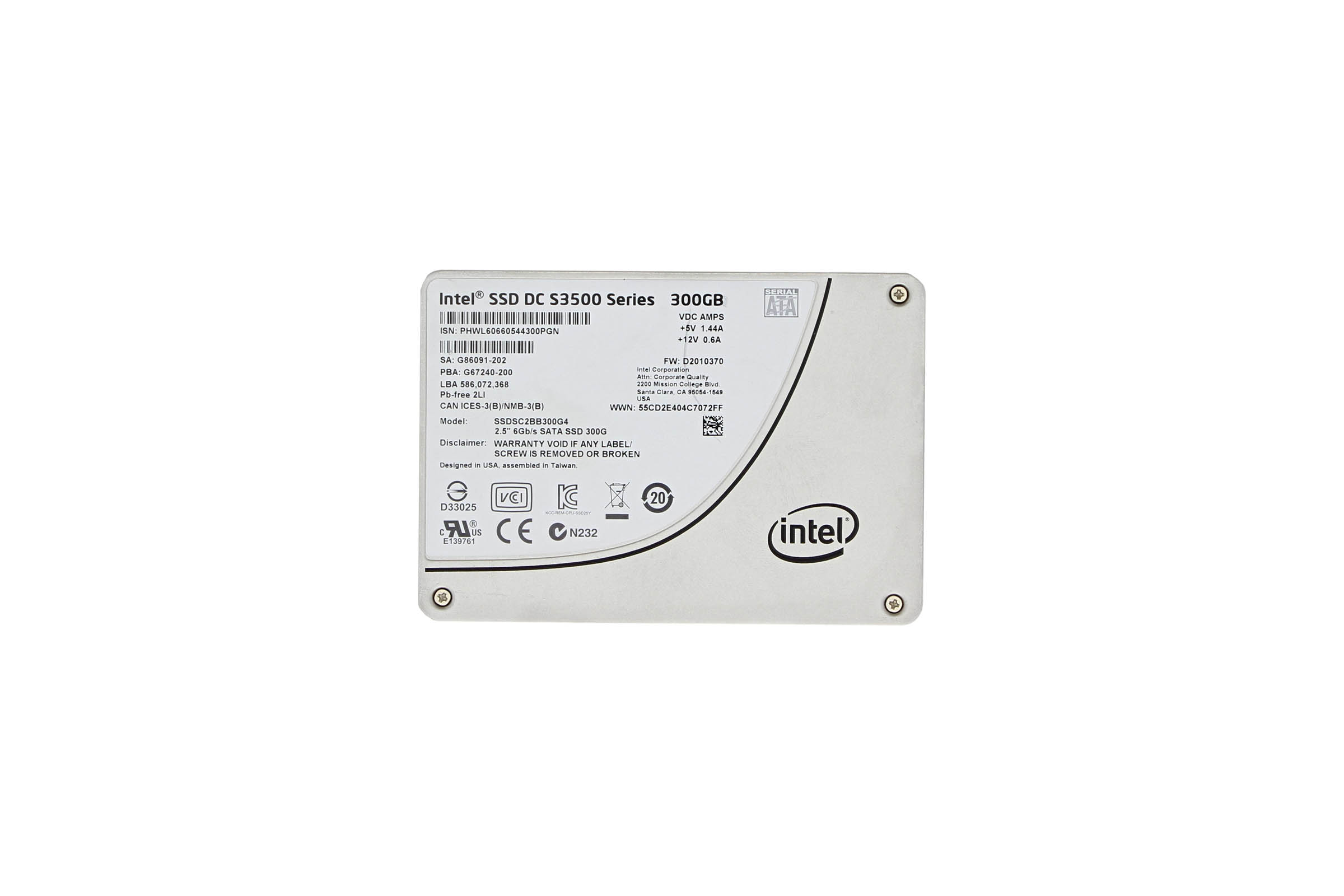 Intel 300GB SATA 2.5" 6G SSD SSDSC2BB300G4 | Buy Online