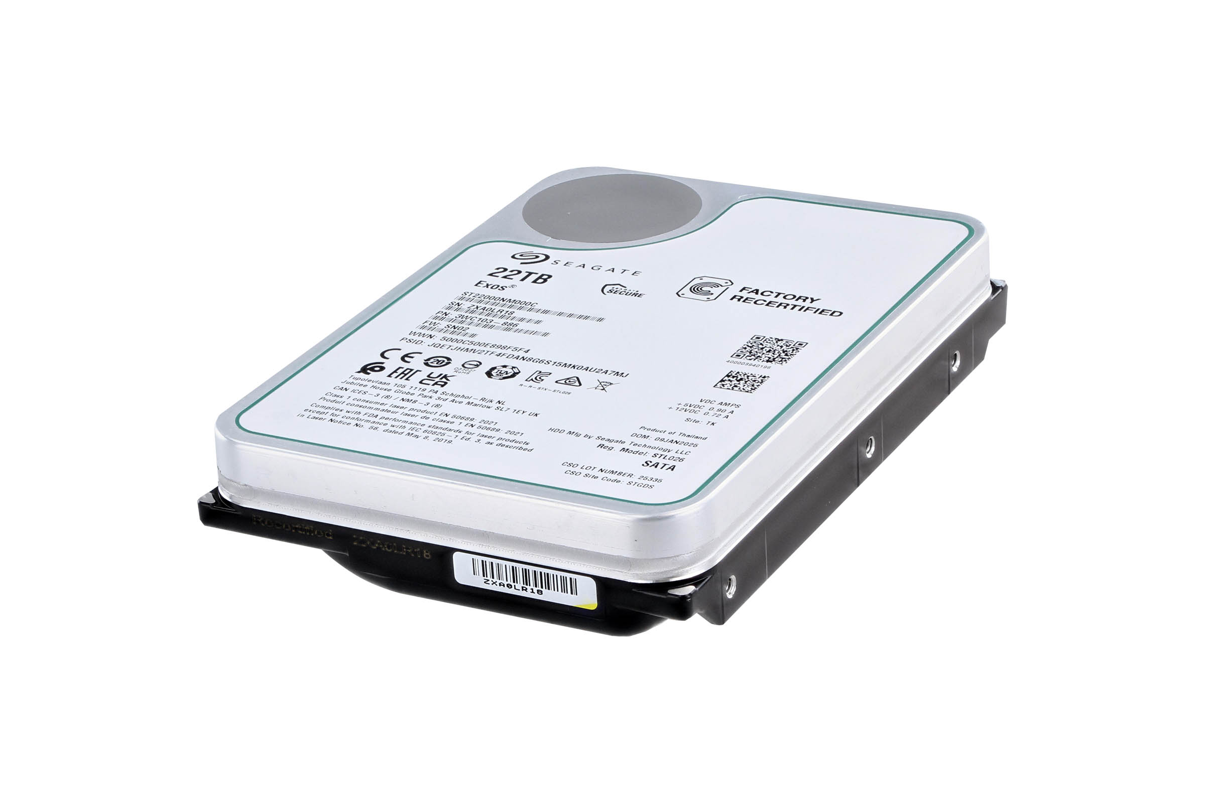 Seagate 22TB SATA 7.2k 3.5" 6G Recertified HDD ST22000NM00C | Buy Online
