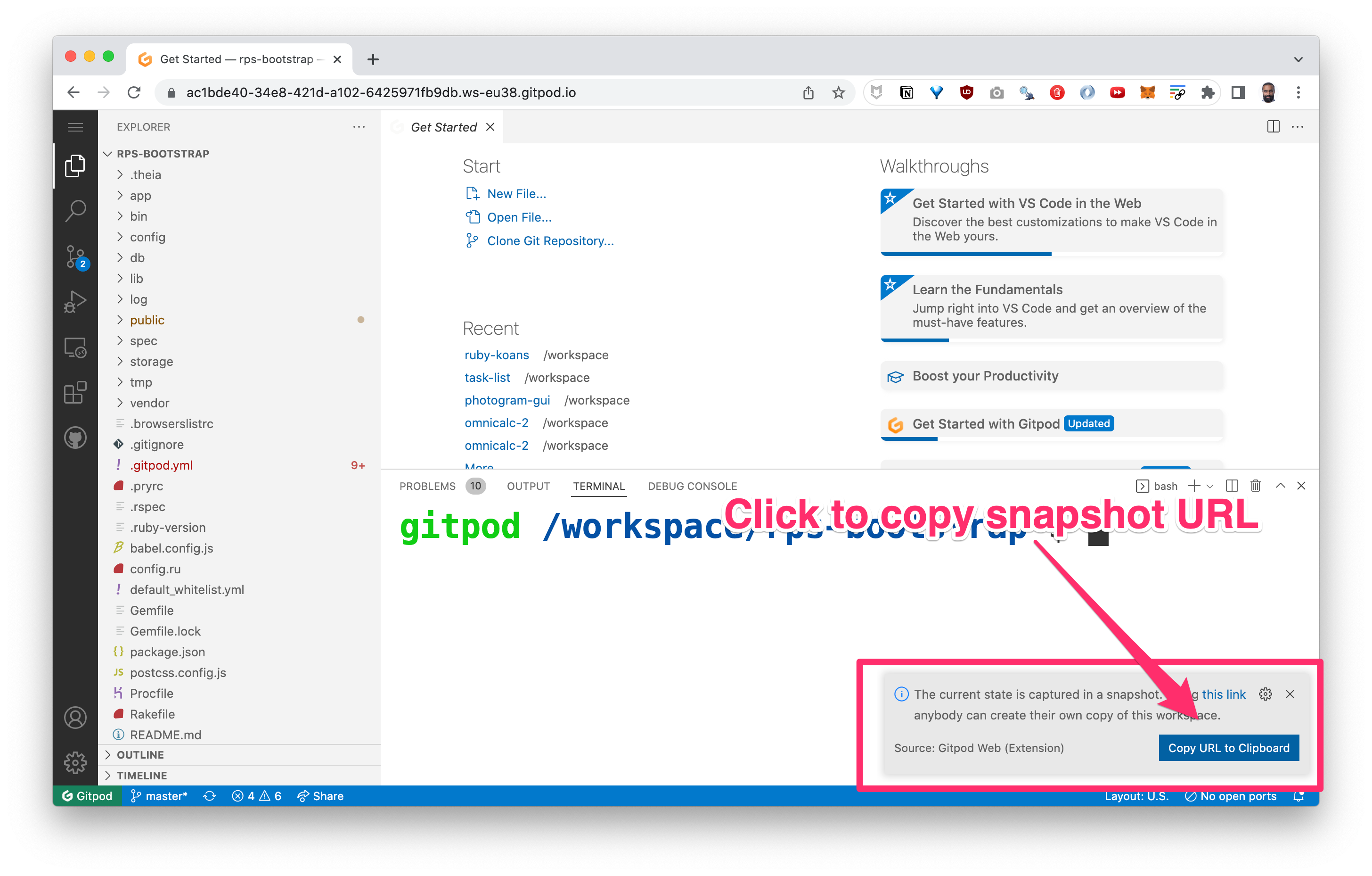 Gitpod Guide Learn