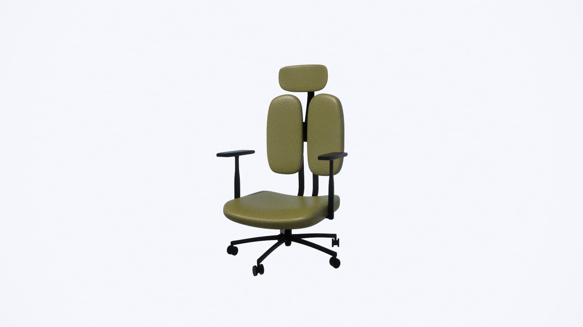 Double back chair green 3d SketchUp model .skp file -sketch shaper
