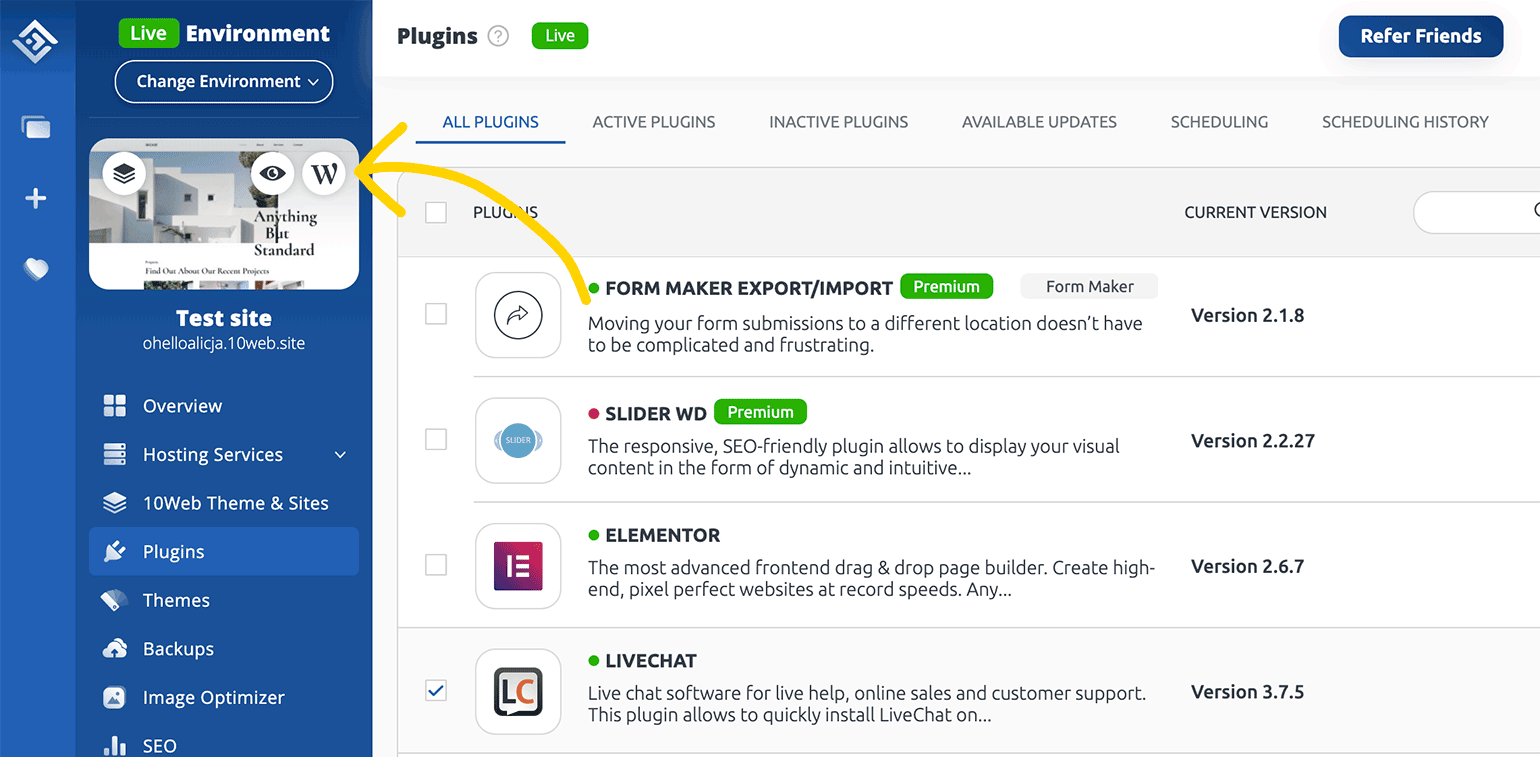 How to Add LiveChat to 10Web | LiveChat Help Center | LiveChat.com