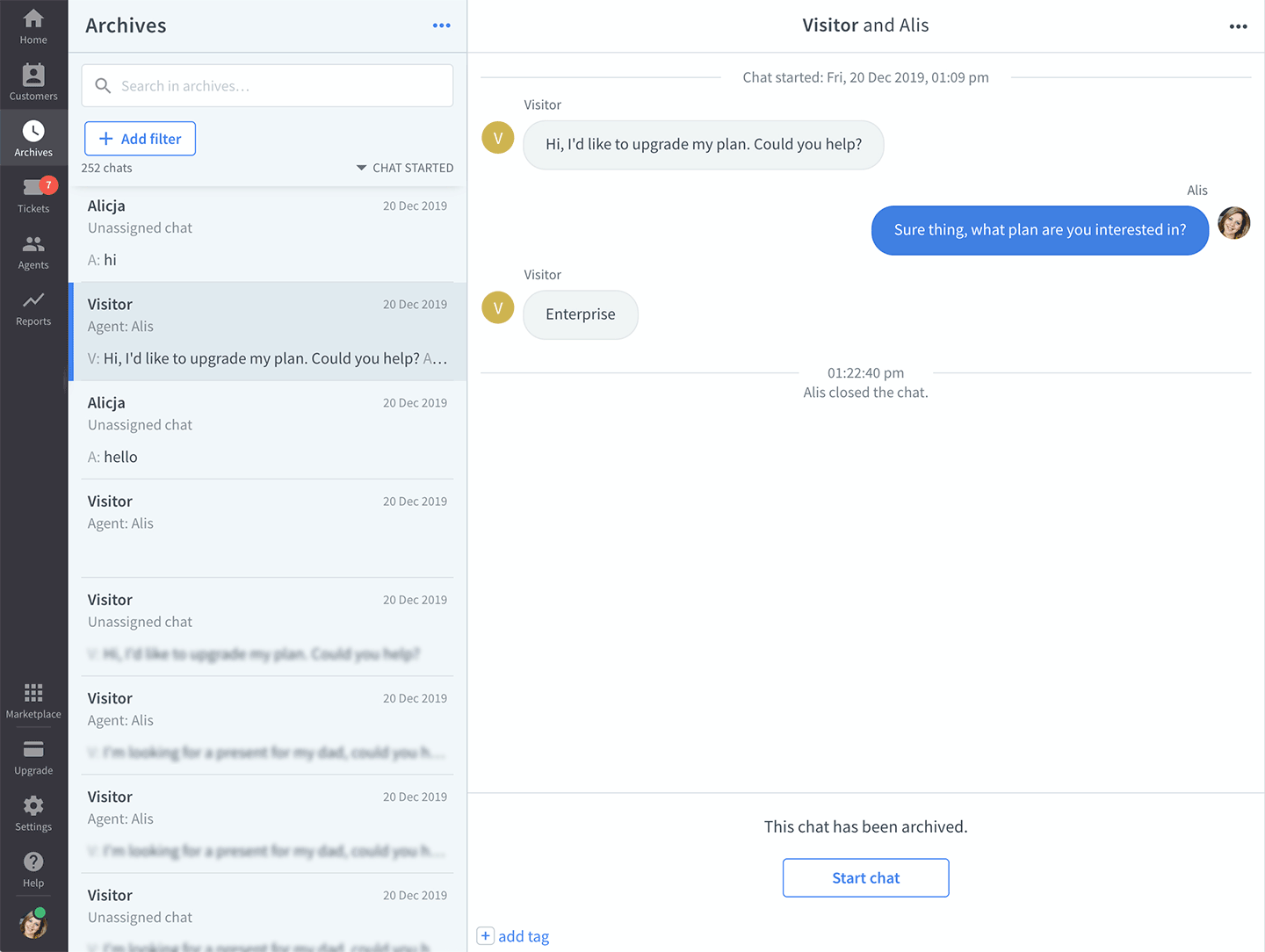 Messaging mode | LiveChat Help Center