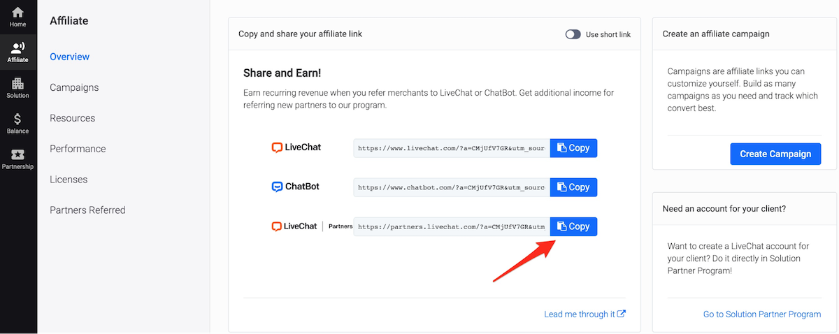 Refer other Partners to our program
