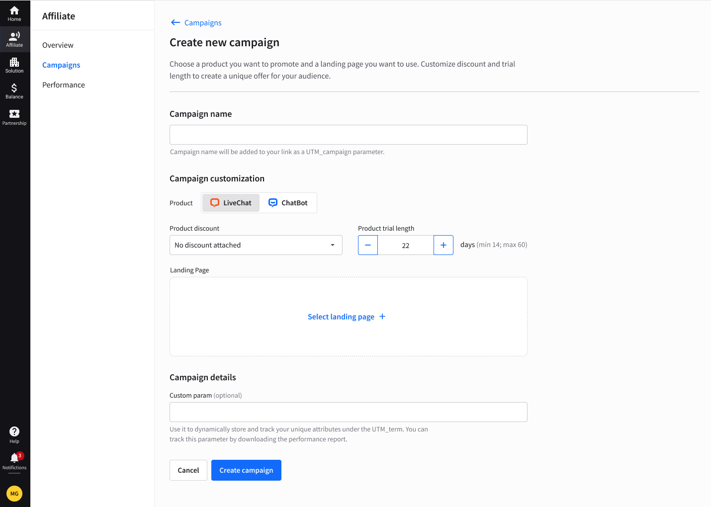 Using the campaign builder