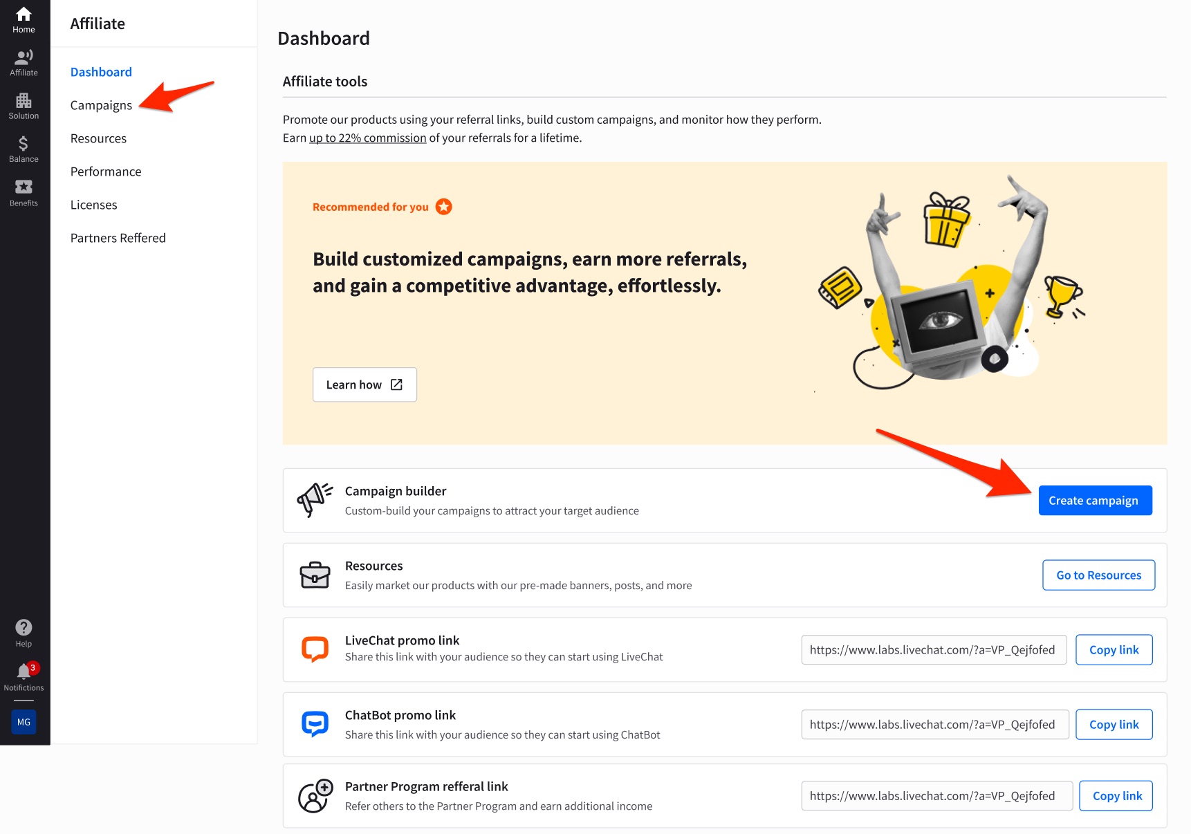 Using the campaign builder