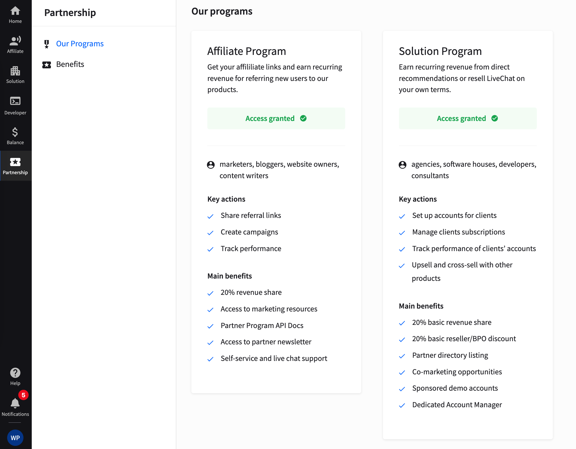 What’s in your Partner App