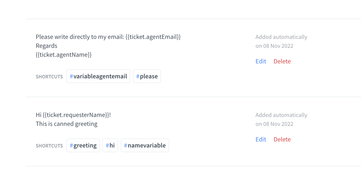 What are canned responses in HelpDesk | HelpDesk Help Center