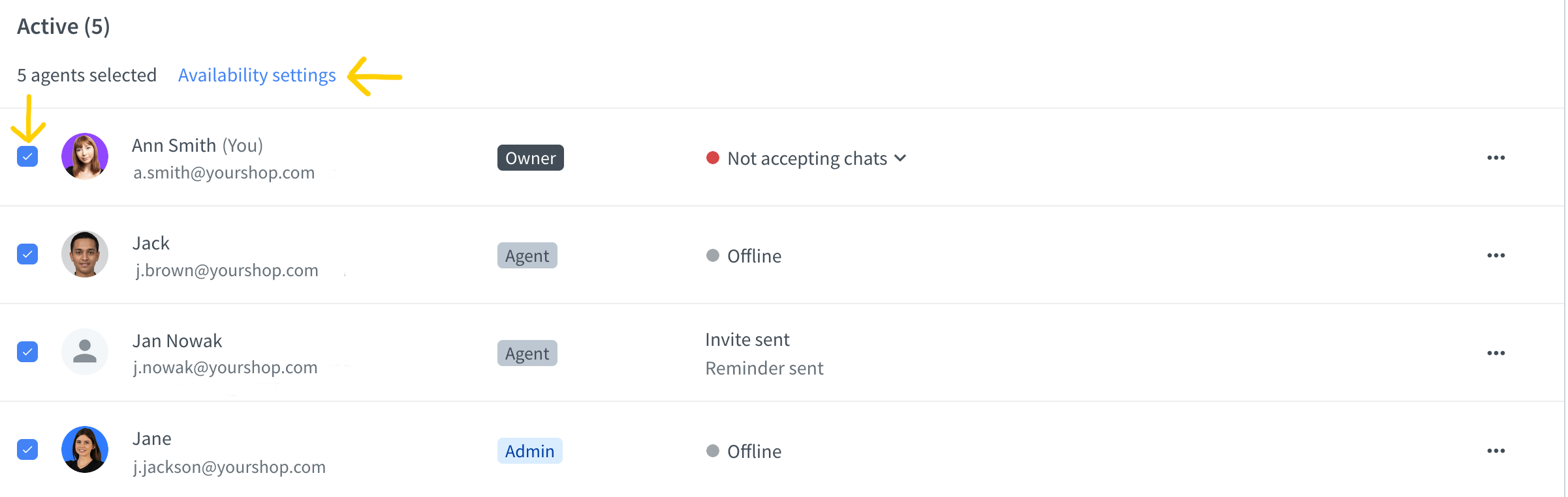 Managing agents accounts in LiveChat | LiveChat Help Center | LiveChat.com