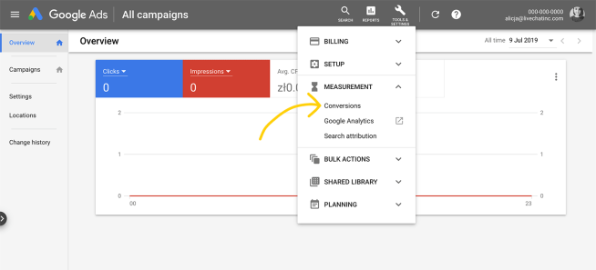 Google AdWords: tracking chat conversions | LiveChat Help Center ...