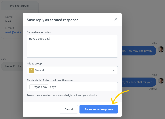 How to set canned responses in LiveChat | LiveChat Help Center