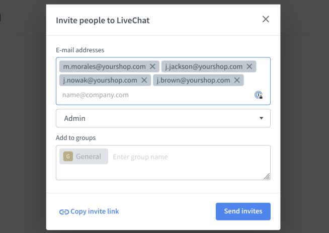 Managing agents accounts in LiveChat | LiveChat Help Center | LiveChat.com