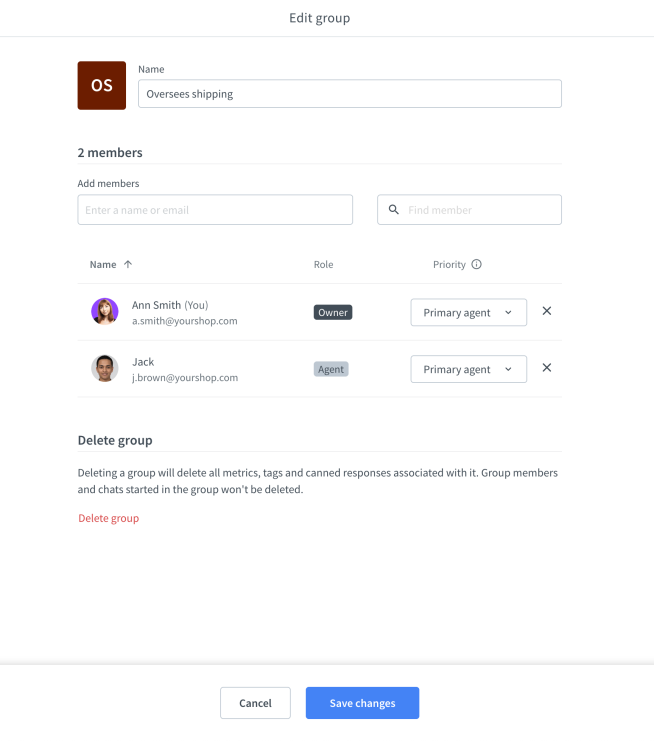 How to manage groups | LiveChat Help Center